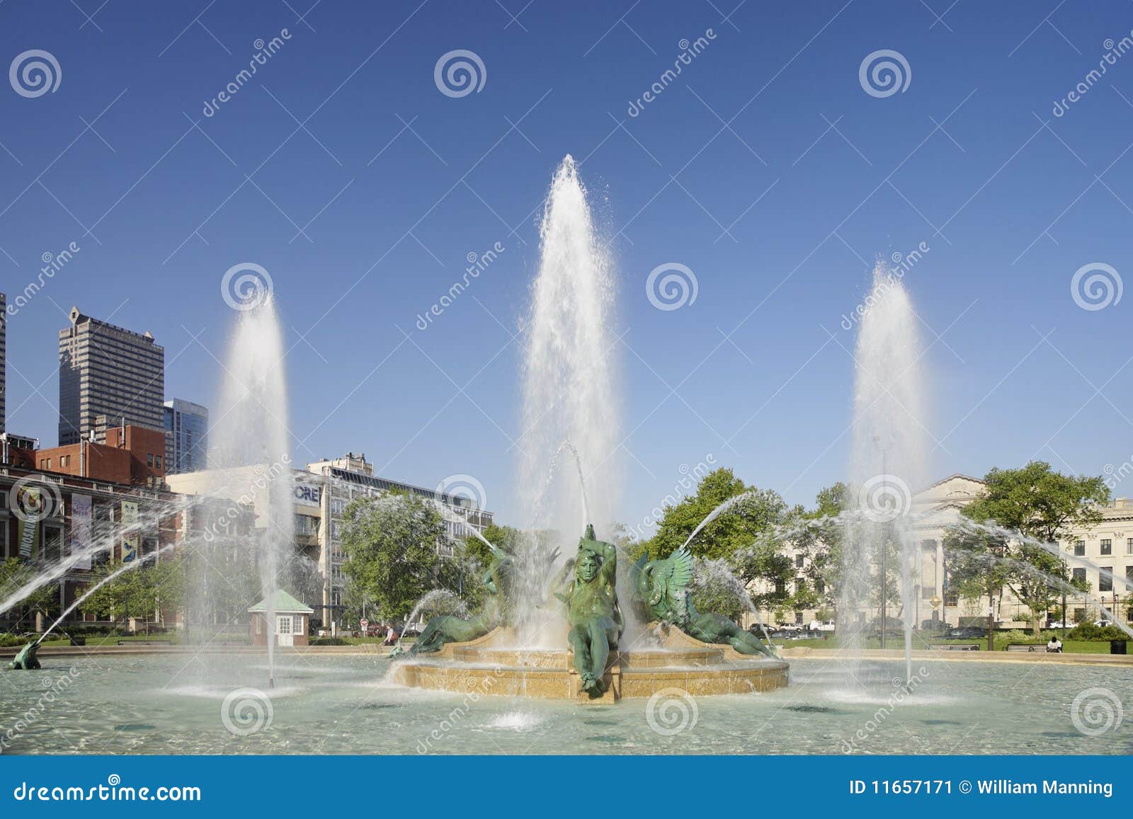 The Swann Memorial Fountain Stock Image - Image of fountain, stirling ...