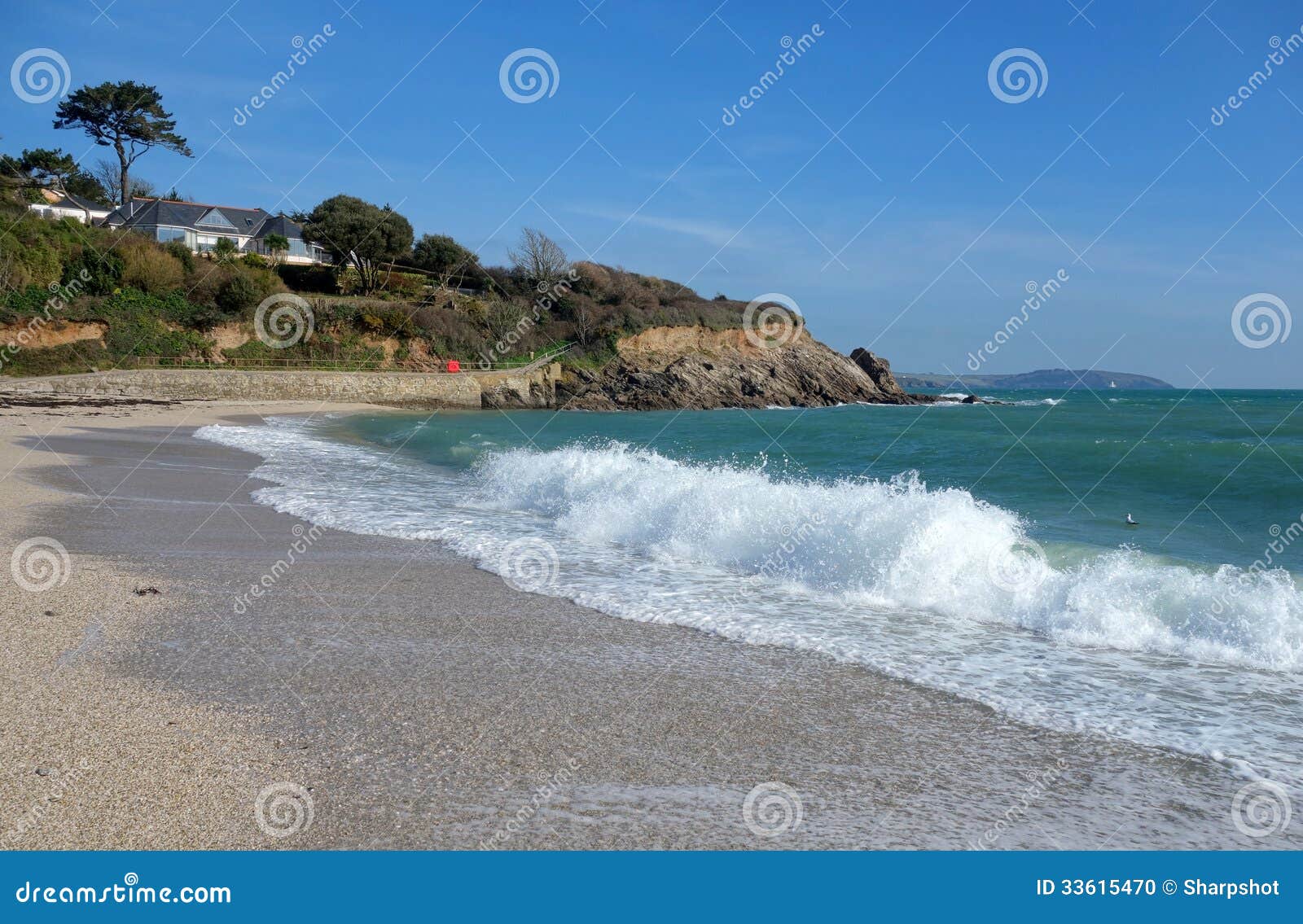 Swanpool Beach in Falmouth Cornwall England. Stock Photo - Image of ...