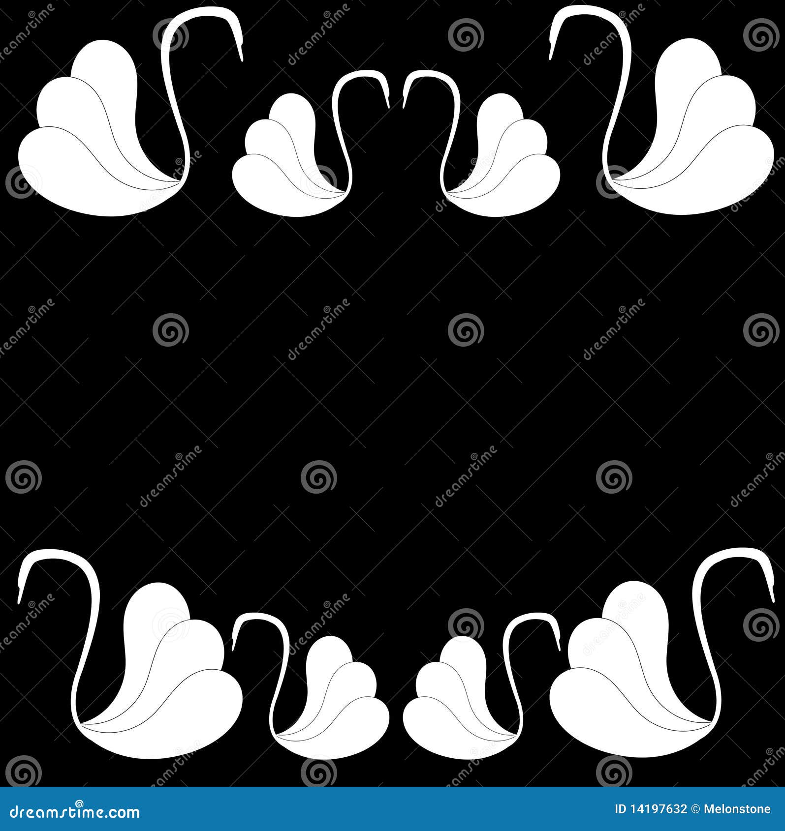 Swans Border Background Stock Photo | CartoonDealer.com #14197632