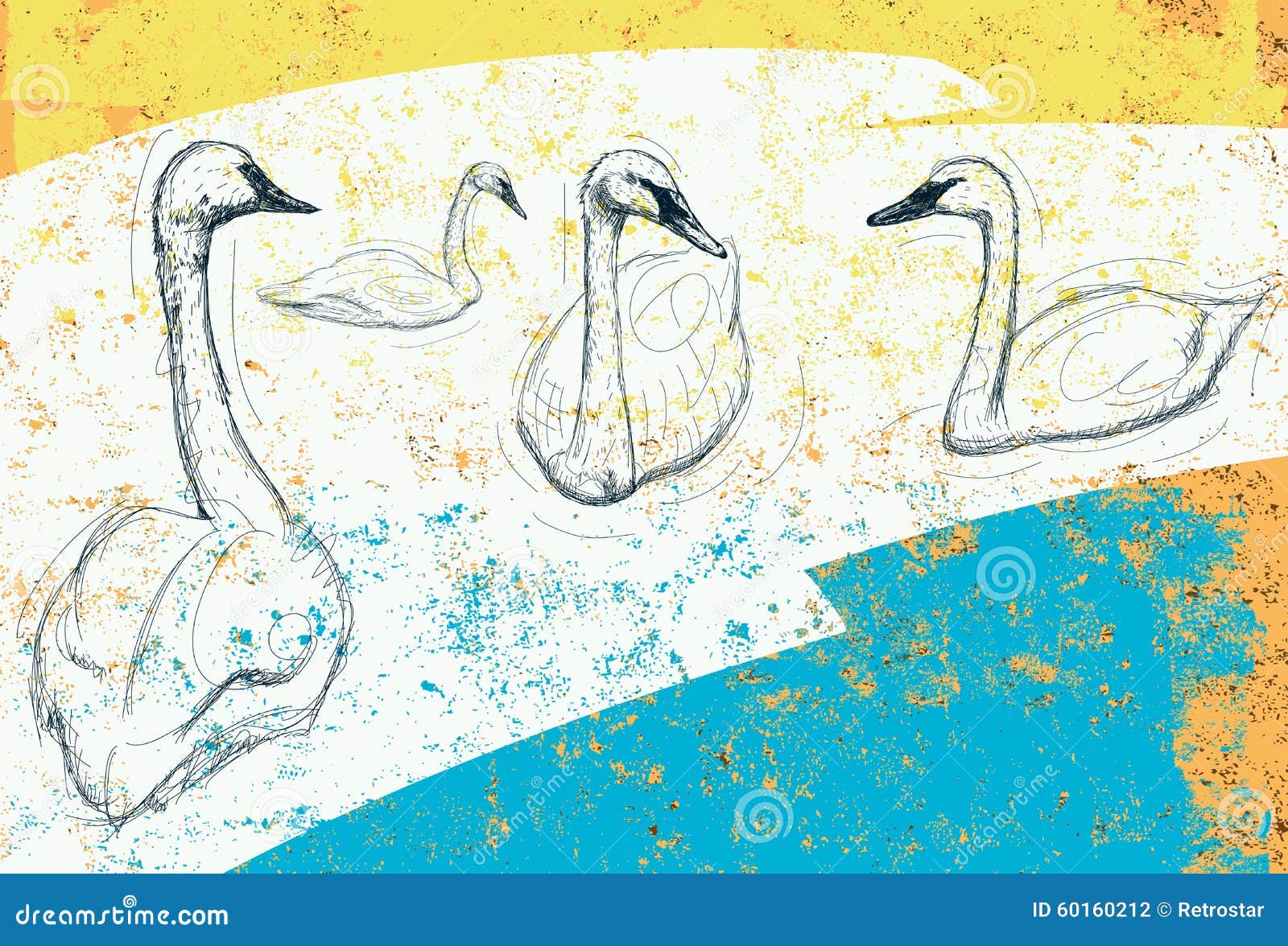 Sketchy Swans Stock Illustrations – 4 Sketchy Swans Stock Illustrations ...
