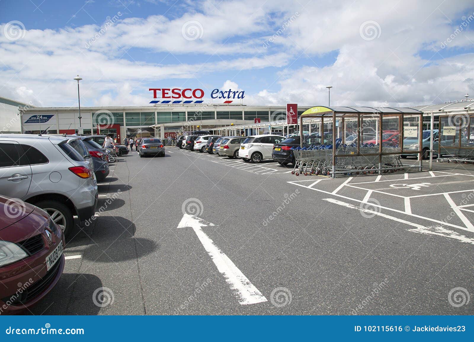 Tesco Extra Supermarket Logo Advertising Sign Editorial Photo