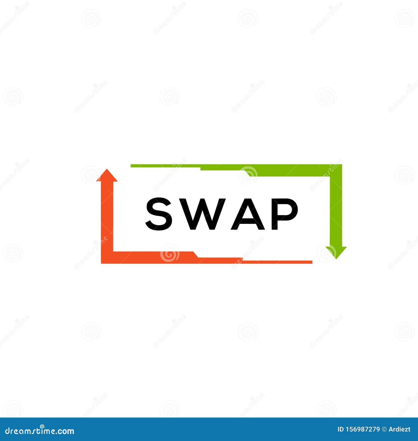 Swap Arrow Icon Simple Flat Vector Stock Vector - Illustration of flat ...