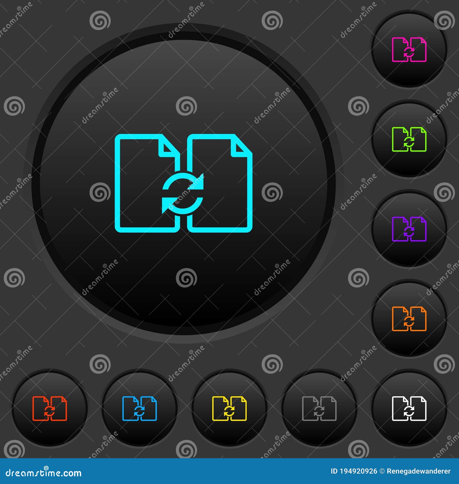 Swap Documents Beveled Buttons Cartoon Vector | CartoonDealer.com ...