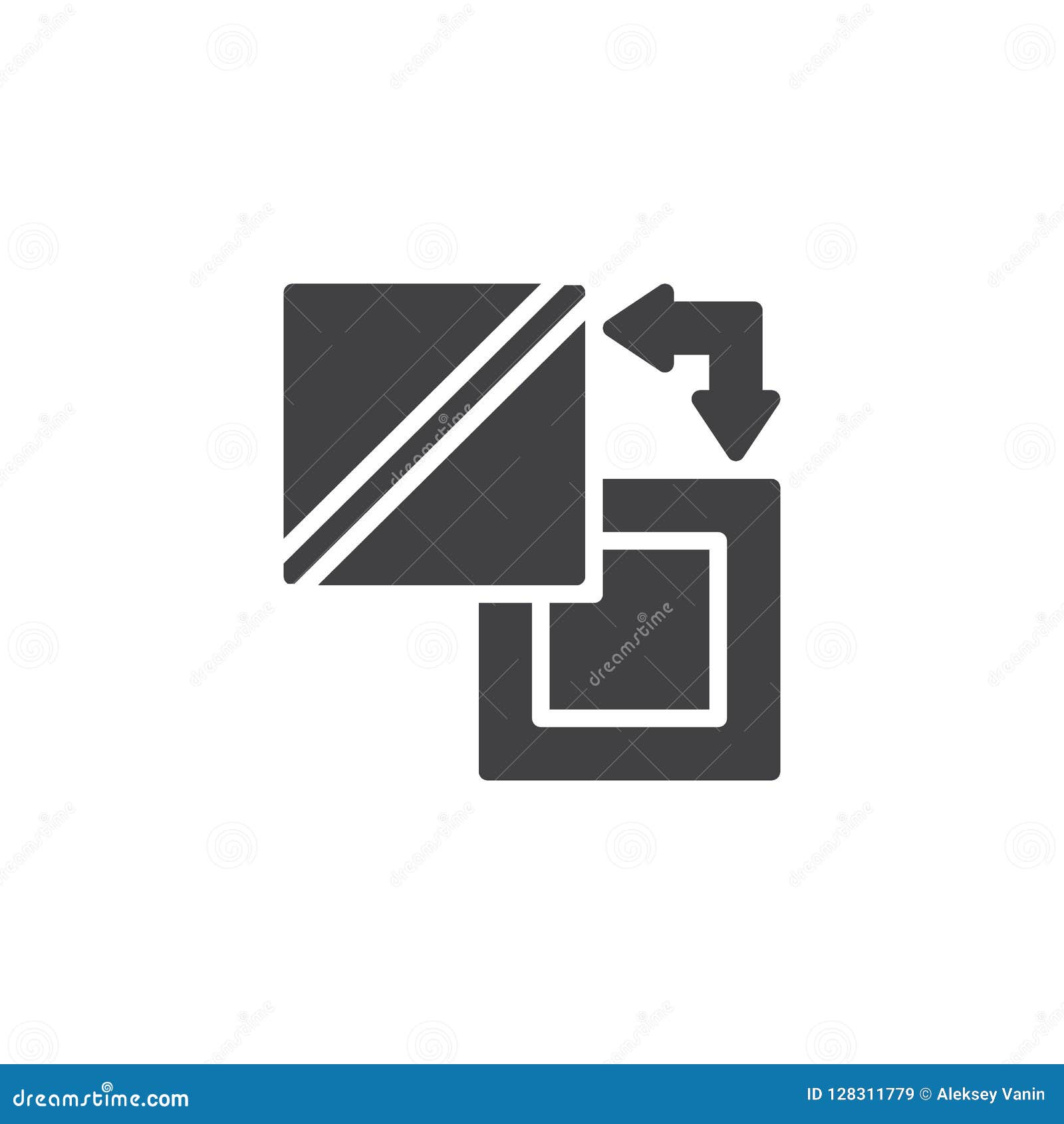 Swap vector icon stock vector. Illustration of exchange - 128311779