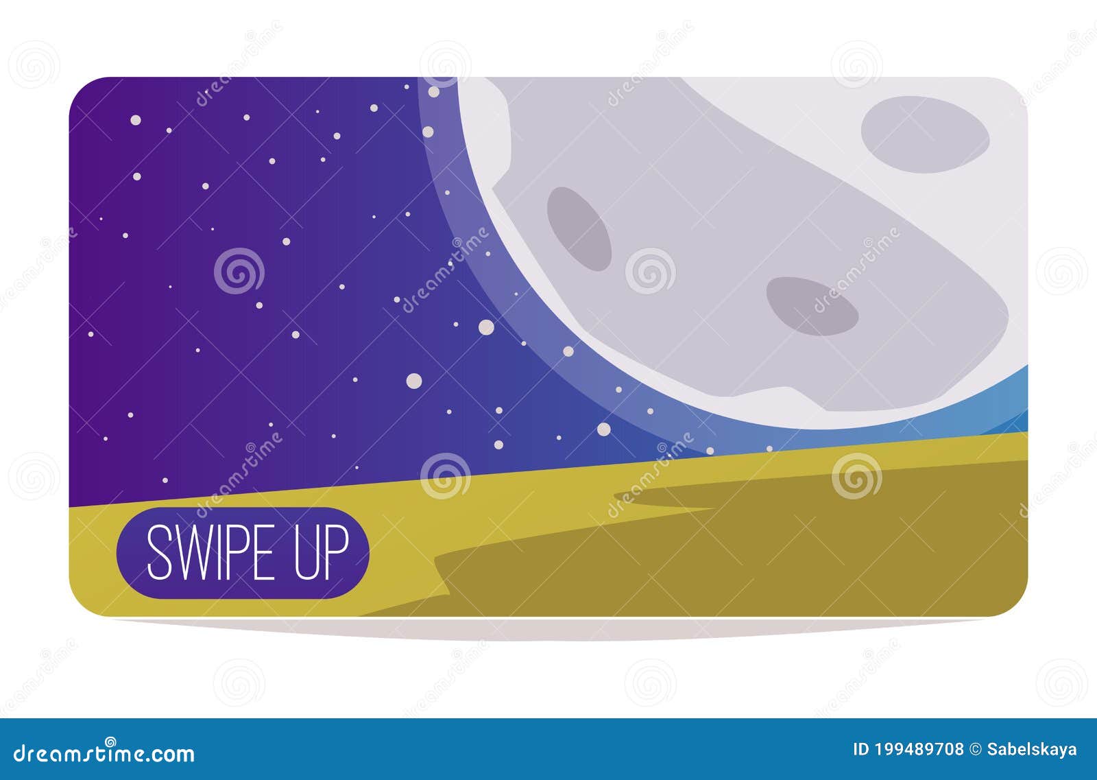 Swapping App Screen Design with Space Objects Cartoon Vector ...