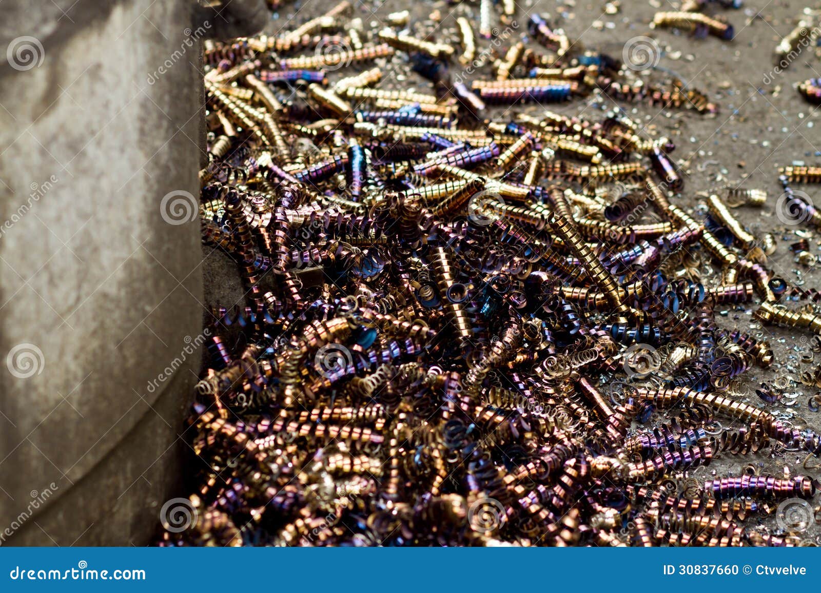 Swarf stock photo. Image of curly, recycle, milling, manufacture - 30837660