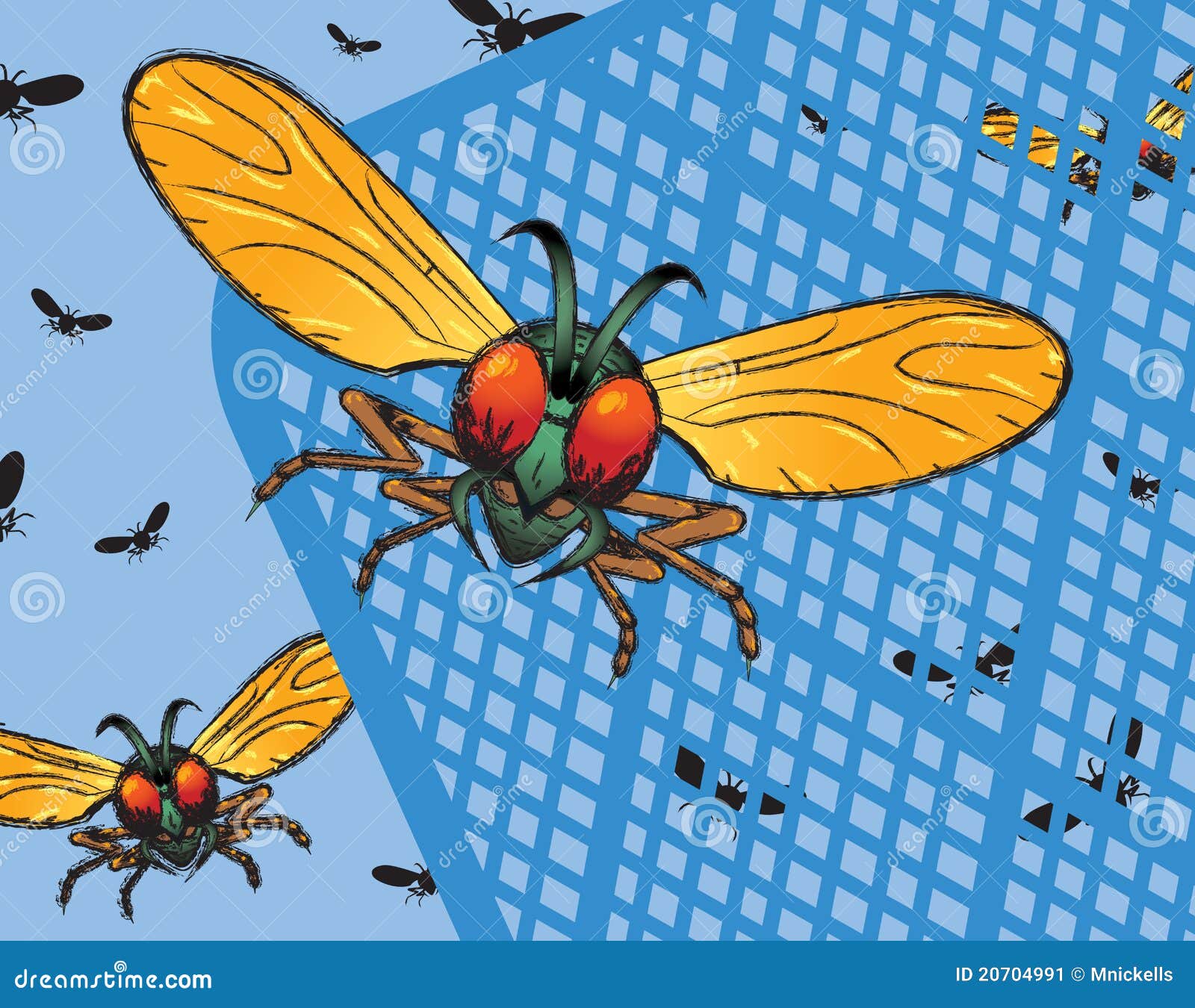 Swarm stock illustration. Illustration of bugs, gold - 20704991