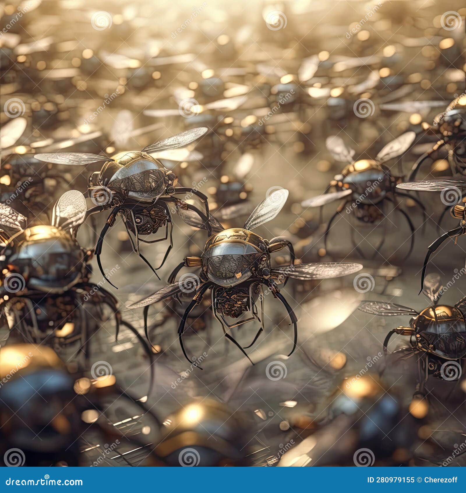 A Swarm Of Combat Drones Stock Photography | CartoonDealer.com #280979036