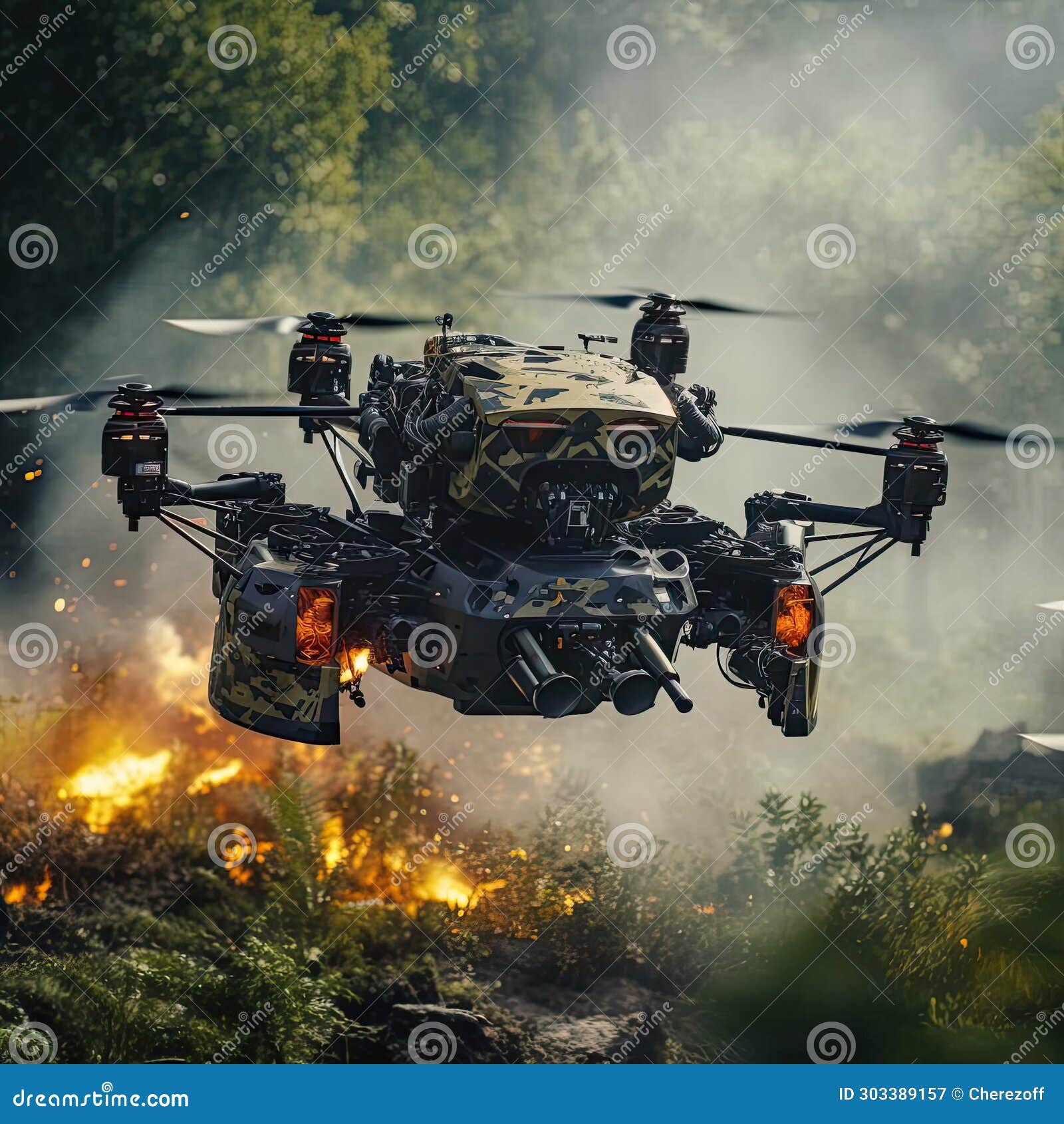 Swarm of FPV Drones in Combat Attack Stock Image - Image of quad ...