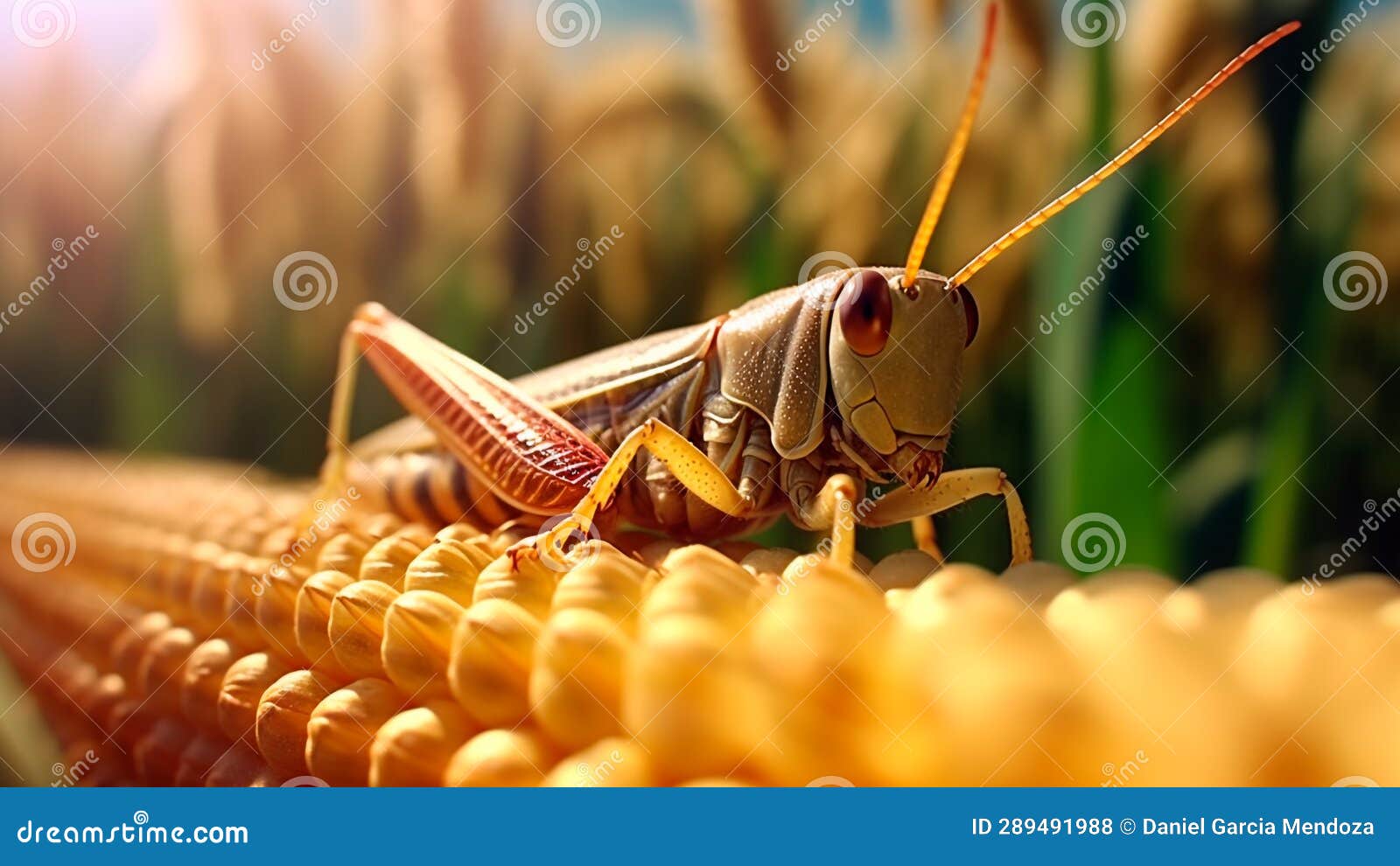 A Swarm Of Locusts In The Fields Of Corn. Consume Crops, Generative AI ...