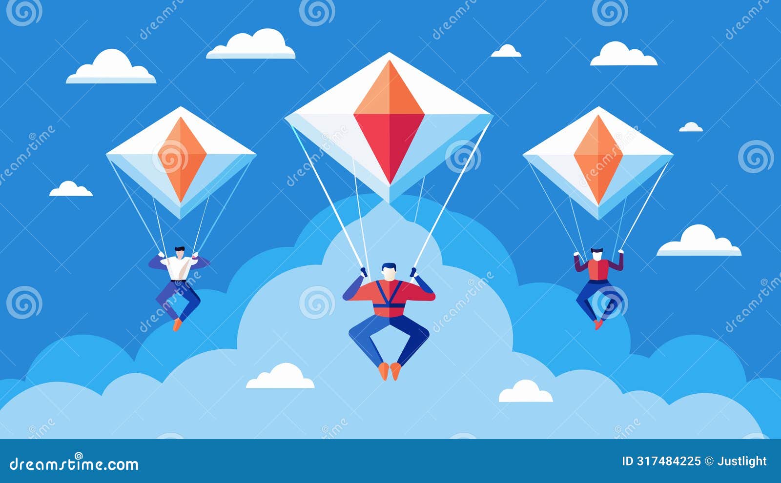 A Swarm of Parachutes Guided by Skilled Skydivers Assembling into a ...