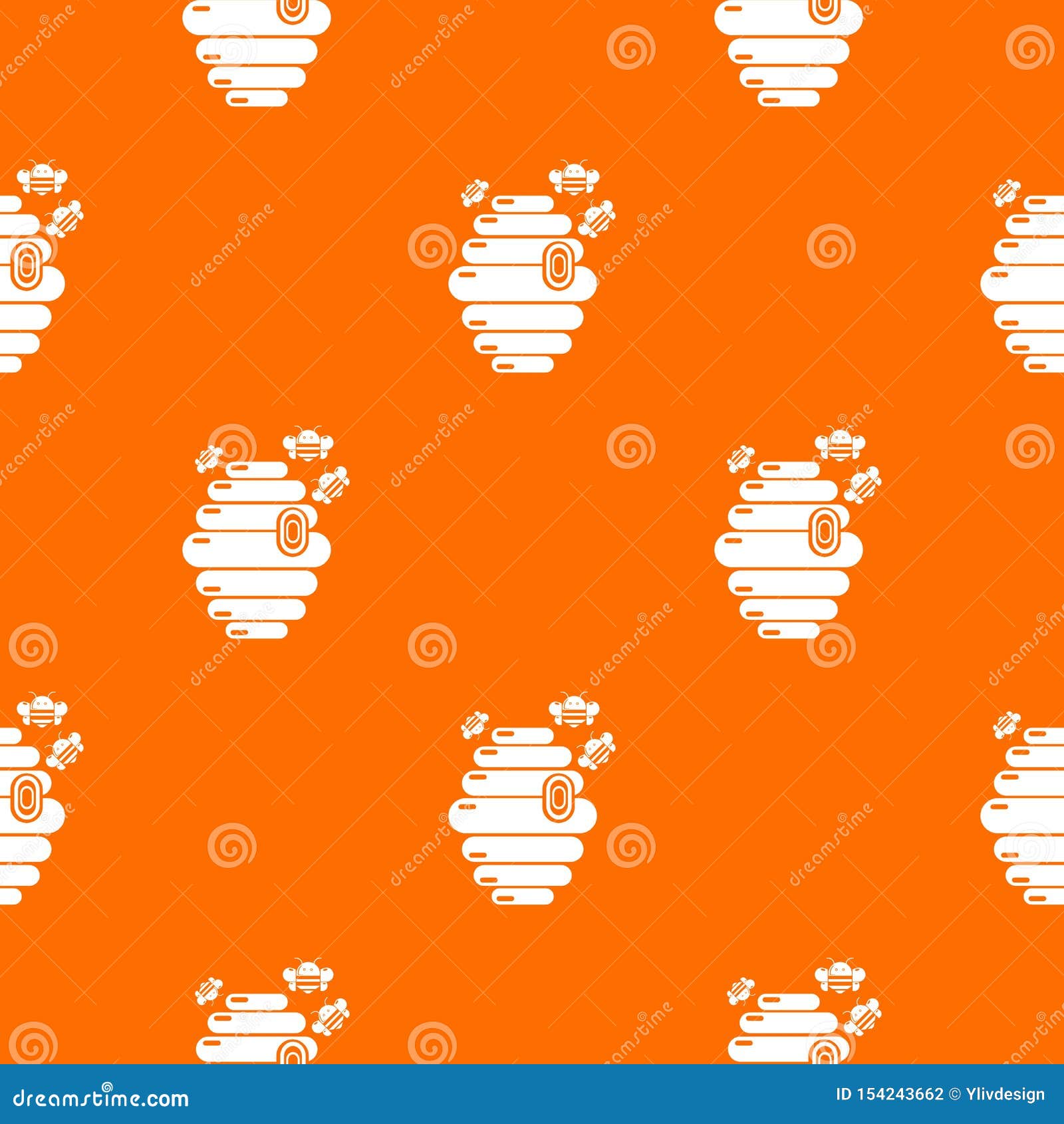 Swarm Pattern Vector Orange Stock Vector - Illustration of design ...
