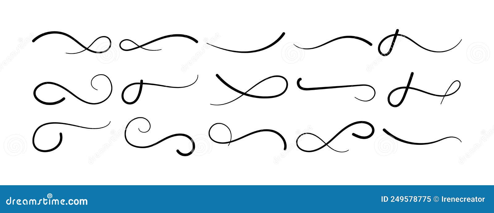 Swash underline vector stock vector. Illustration of hand - 249578775