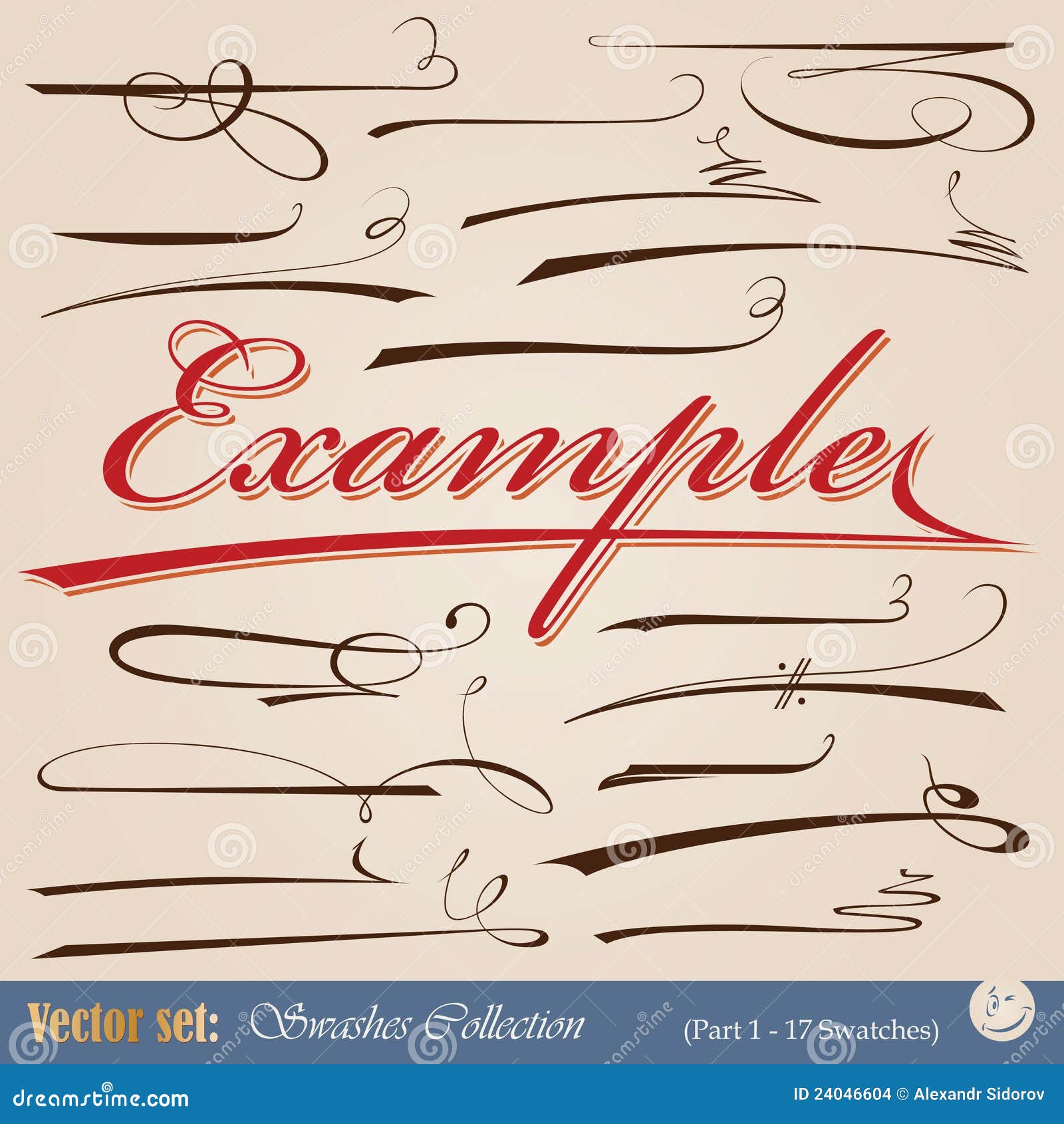 Swashes for trade marks stock vector. Illustration of decorative - 24046604