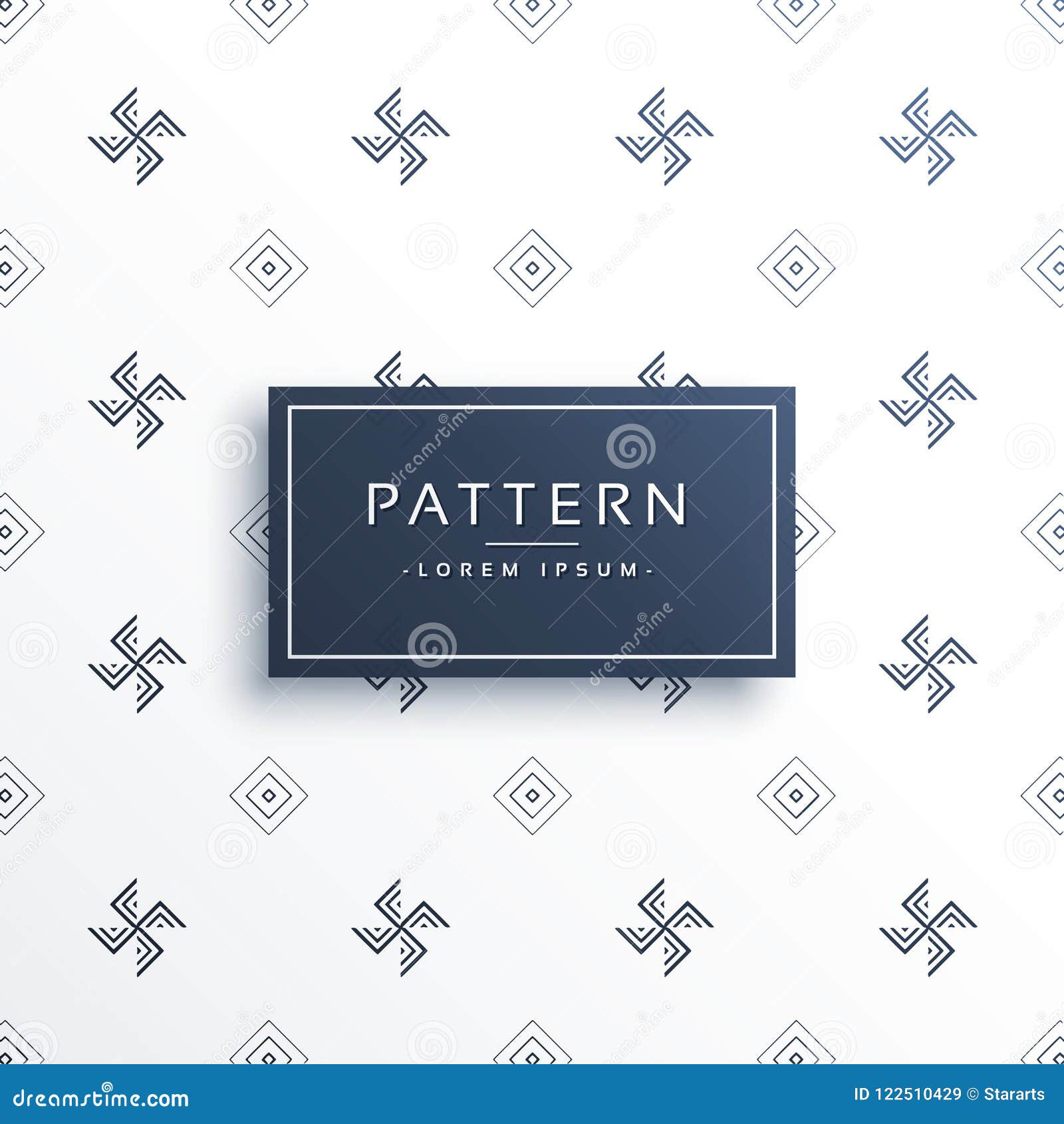 Swastik Symbol Minimal Pattern Background Cartoon Vector ...