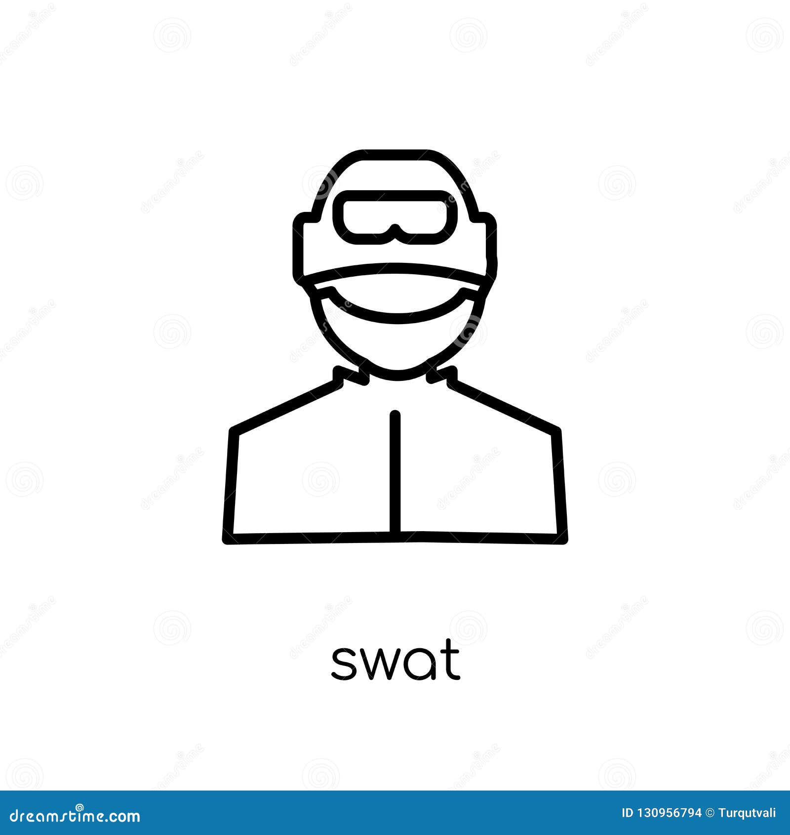 Swat Icon. Trendy Modern Flat Linear Vector Swat Icon on White B Stock ...