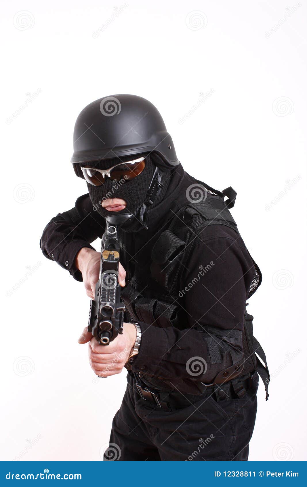 SWAT police officer stock image. Image of agent, safety - 12328811