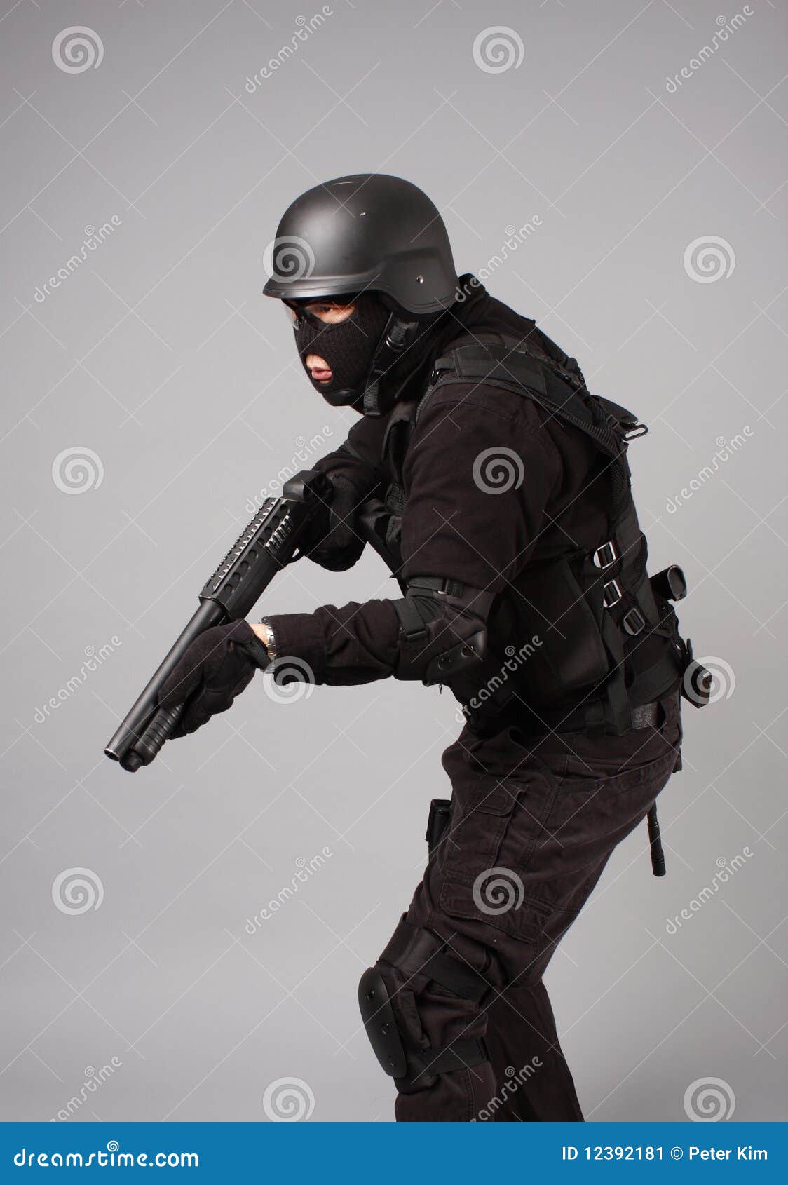 SWAT police officer stock image. Image of adult, gear - 12392181