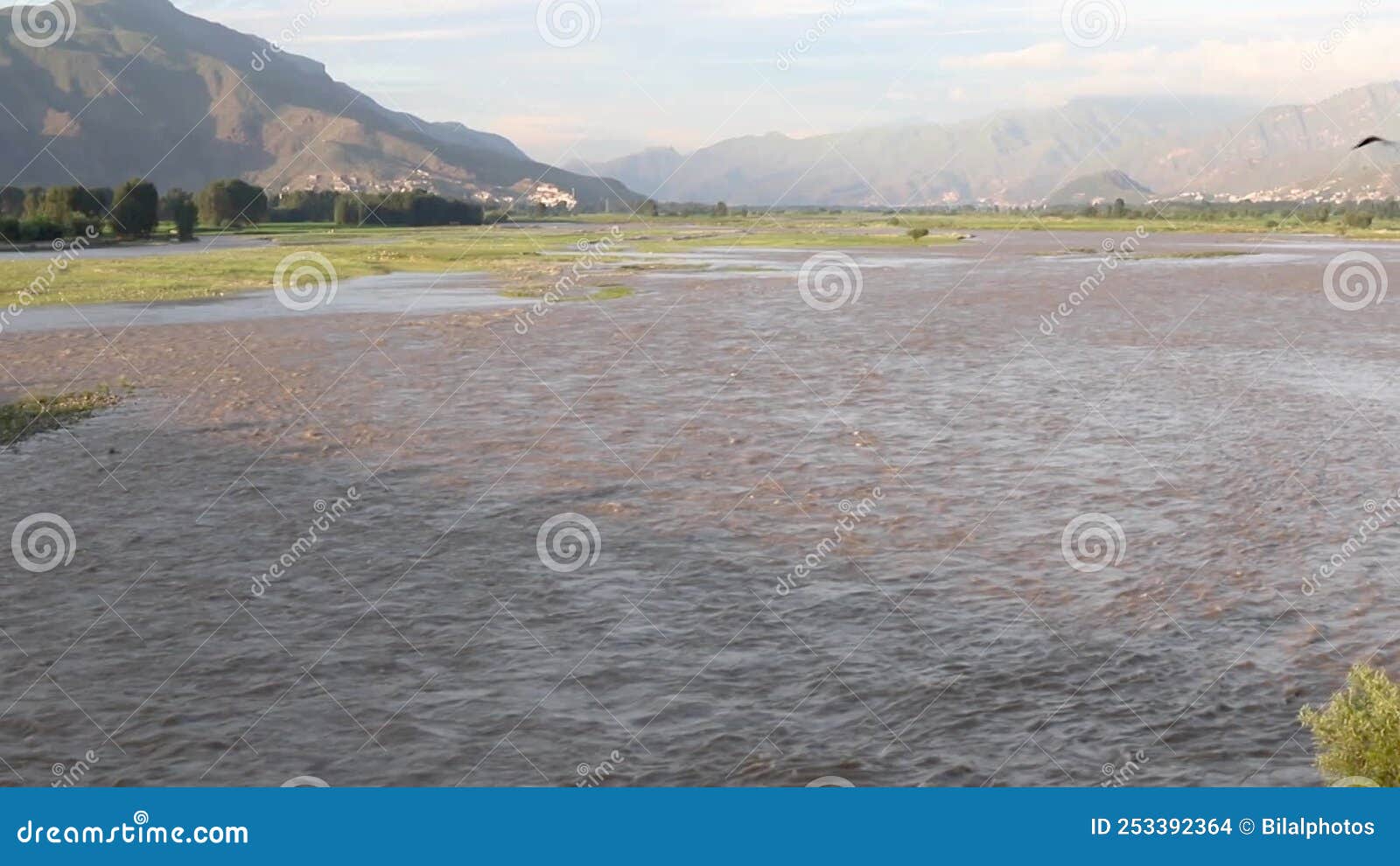 Swat River Over Flowing after Heavy Rain in Monsoon Stock Footage ...
