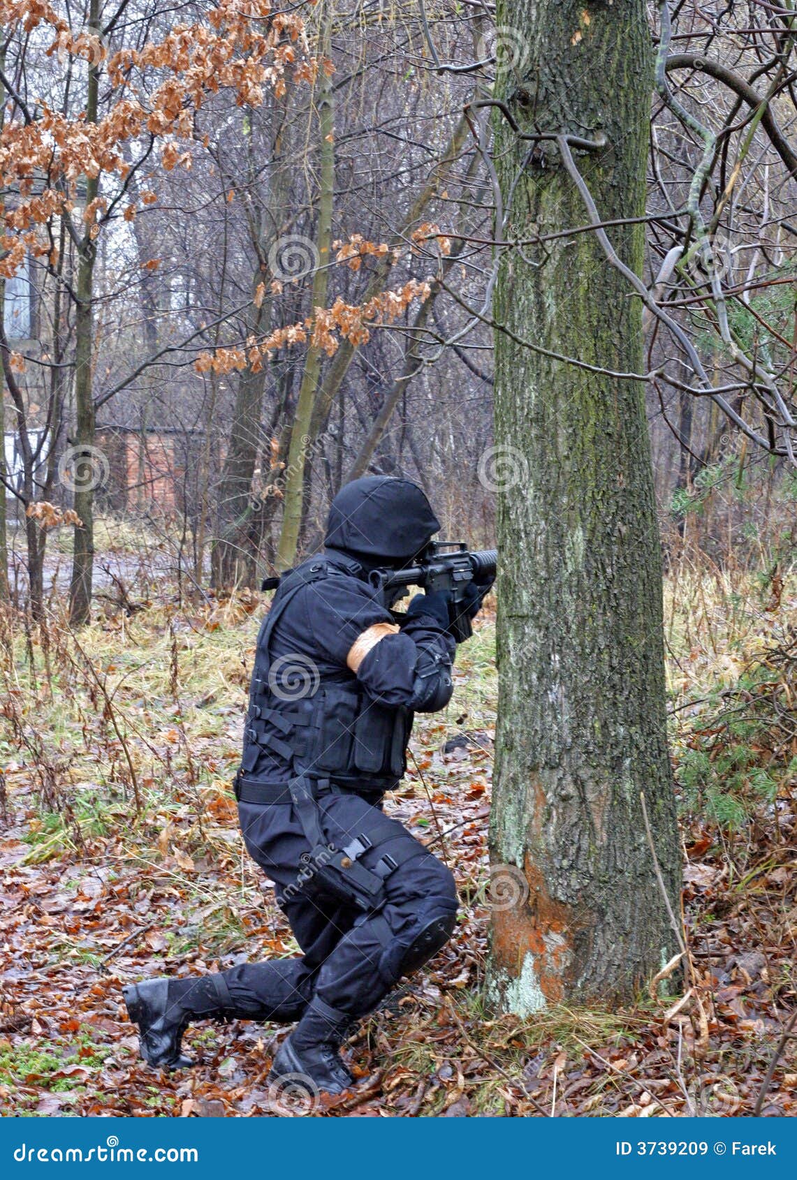 SWAT soldier stock image. Image of handgun, antiterrorist - 3739209