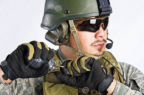 SWAT Team Officer stock photo. Image of camouflage, protection - 22298594