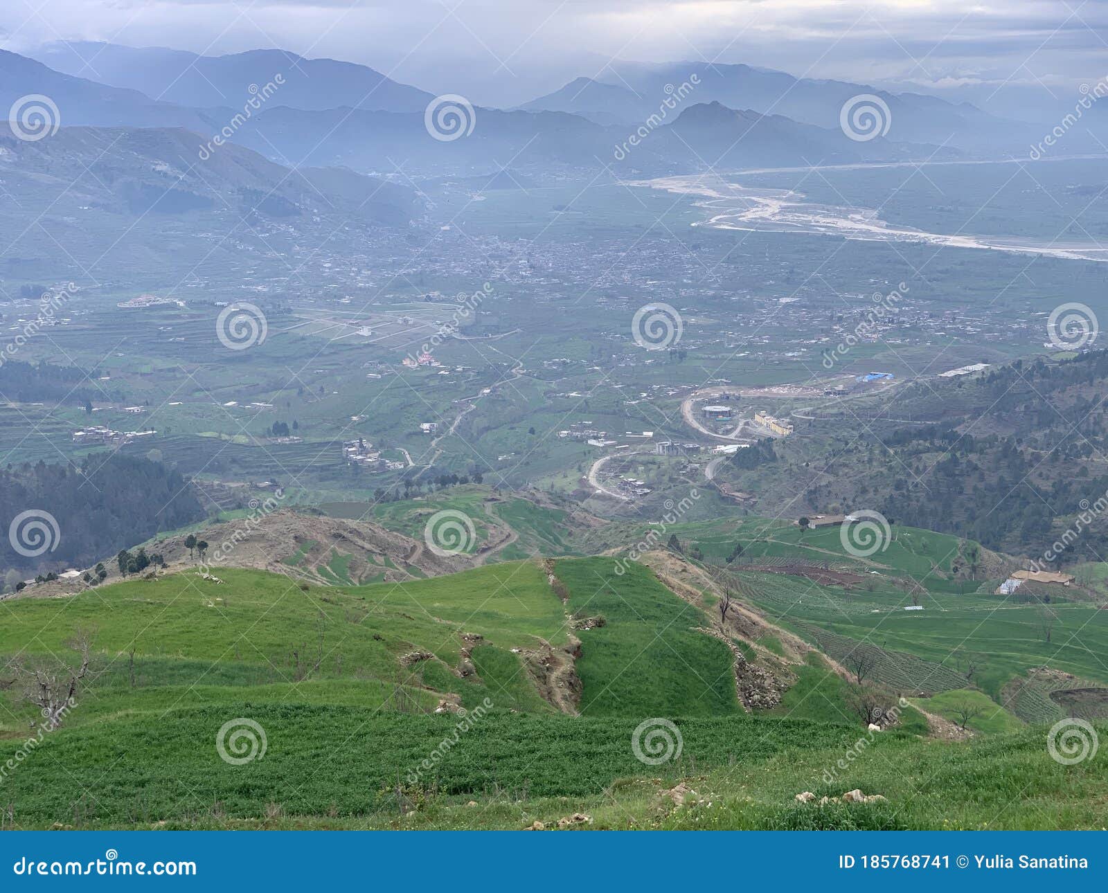 Swat Valley, View from One of the Mountains Stock Image - Image of ...