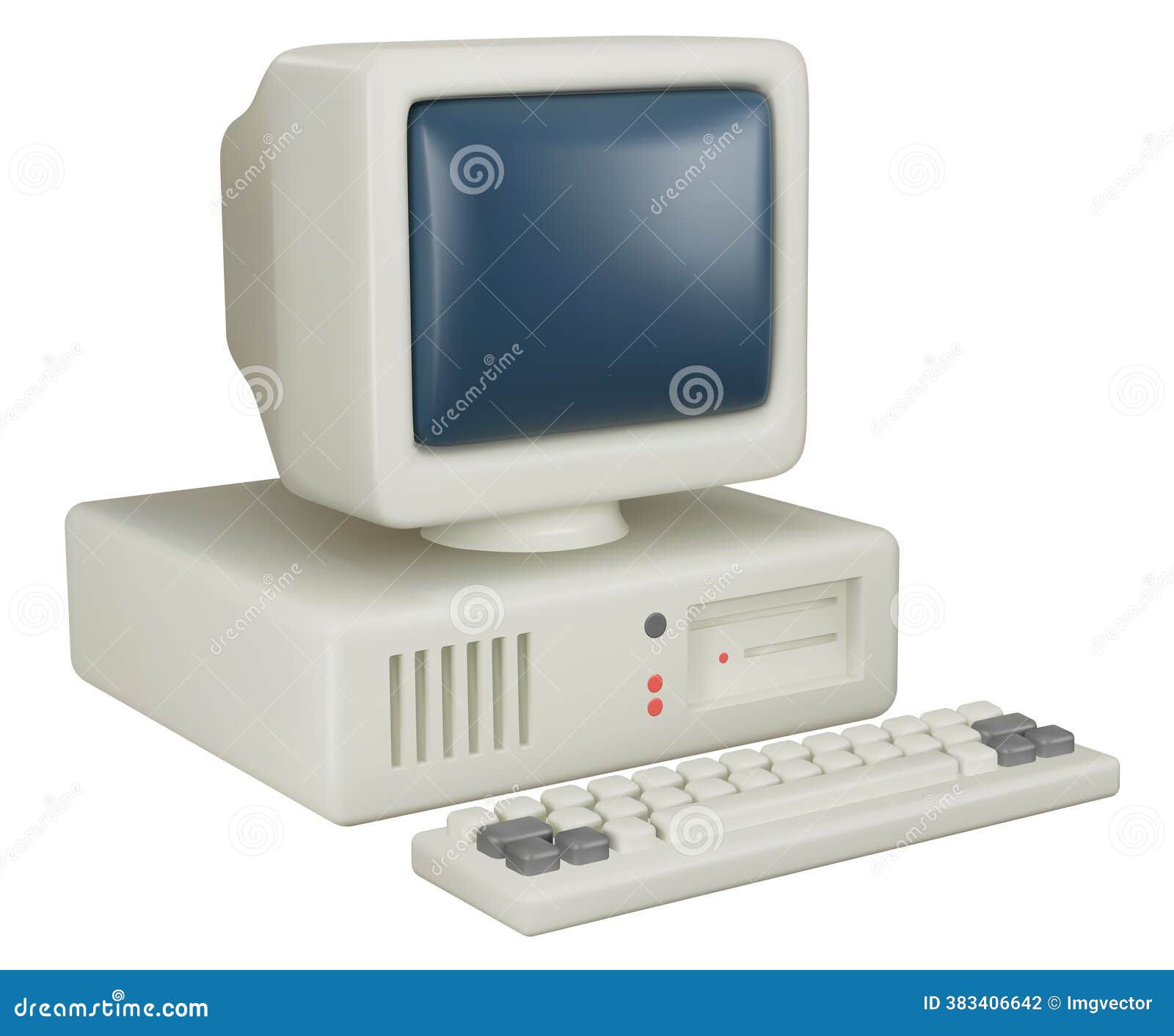 Personal Computer System Unit Case Vector Illustration | CartoonDealer ...