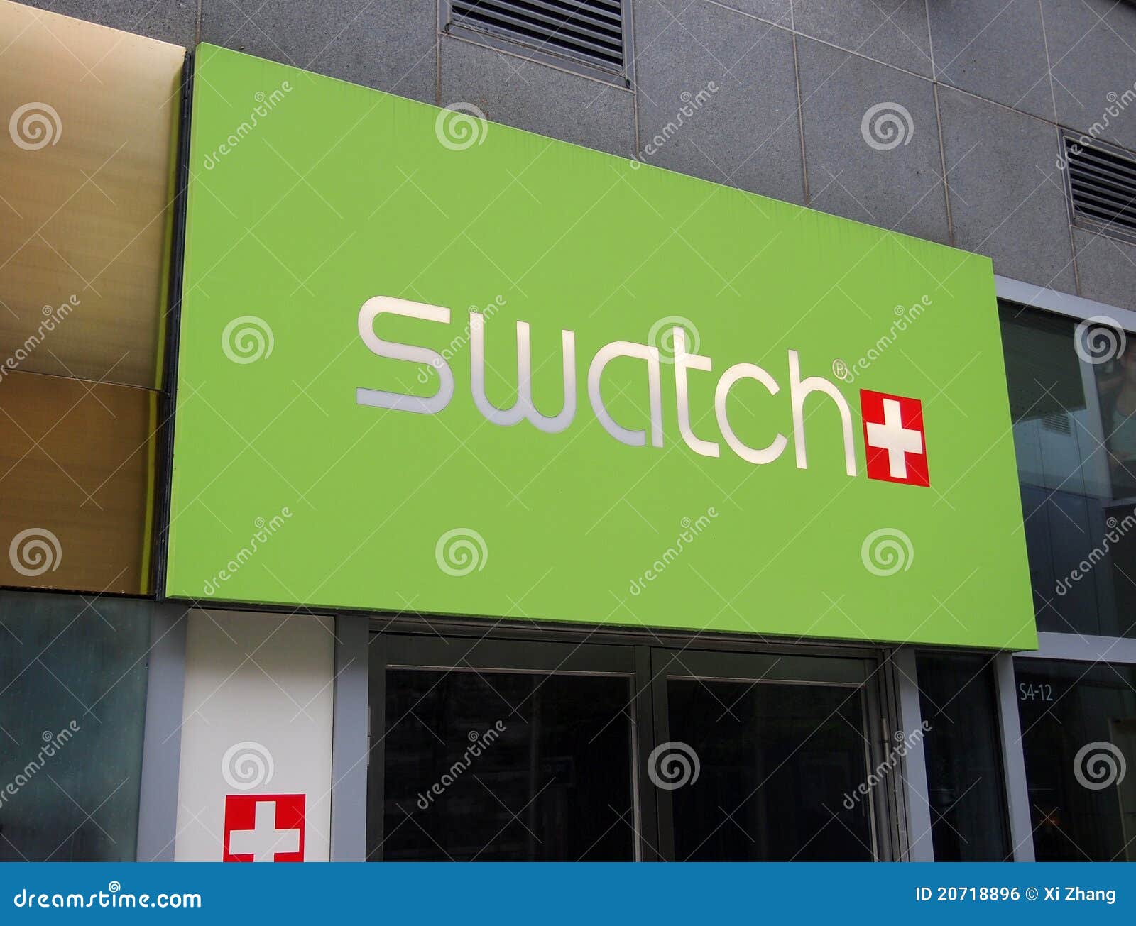Swatch Logo On The Wall Editorial Image | CartoonDealer.com #20718896