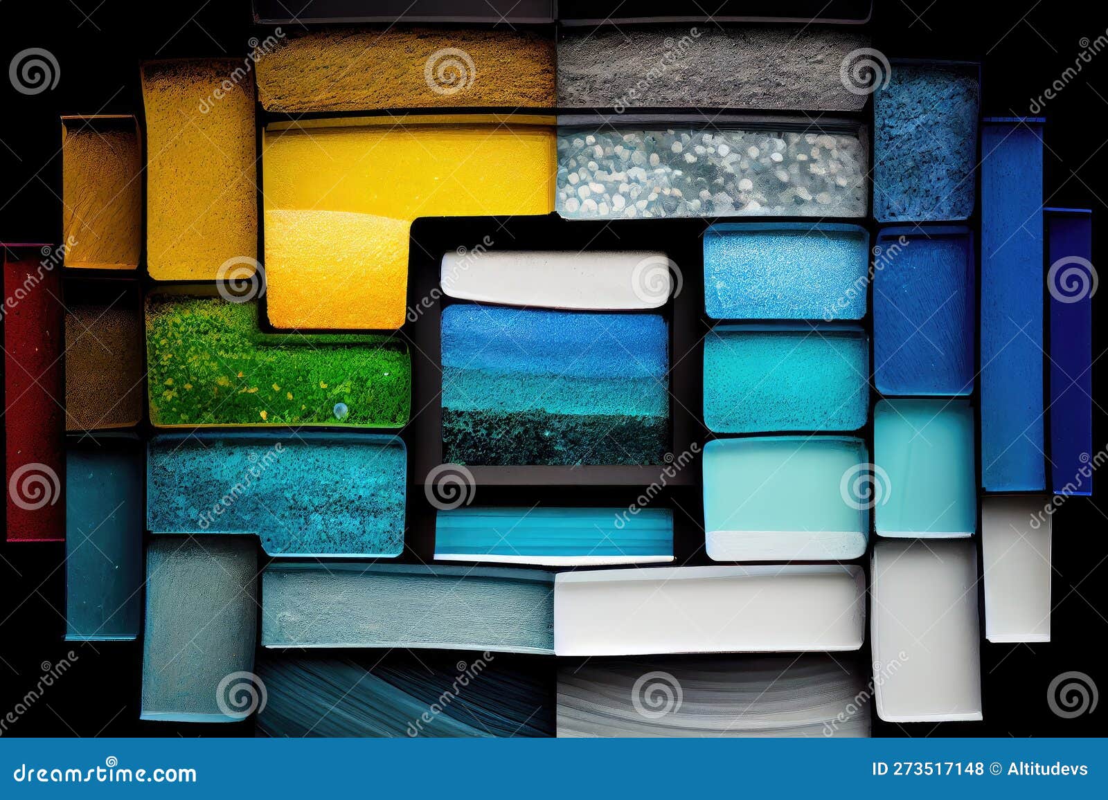 Swatch of Plastic Windows, with Different Shades and Textures Visible ...