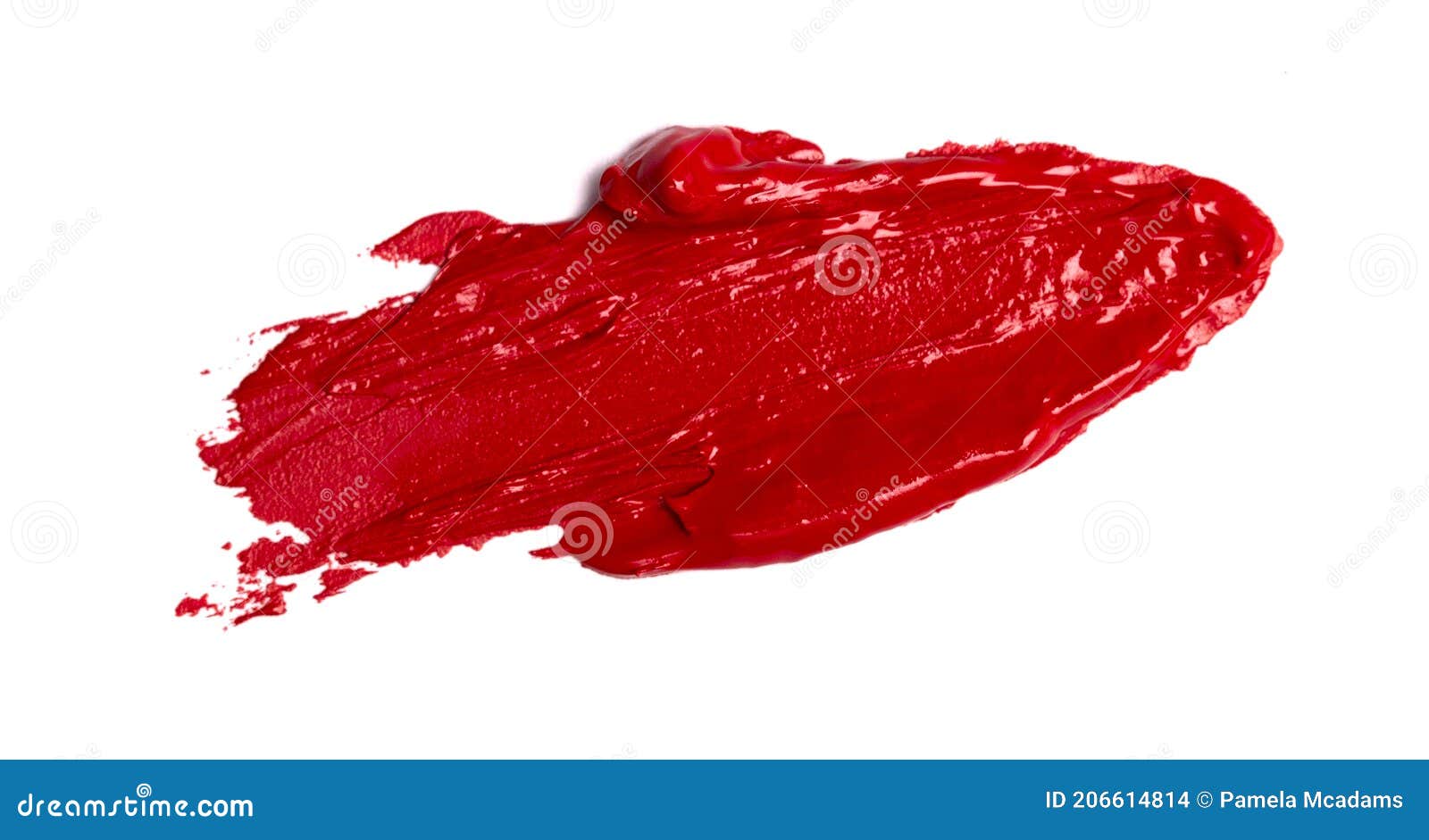 Swatch of Red Oil Paint on a White Background Stock Photo - Image of ...