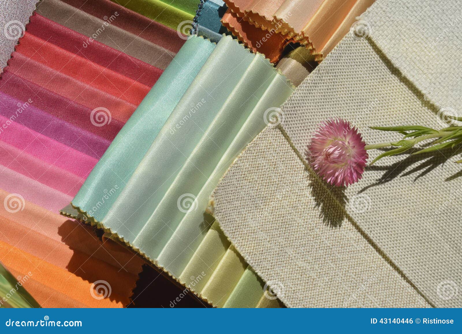 Swatches of Fabrics for Home Decoration Stock Photo - Image of ...