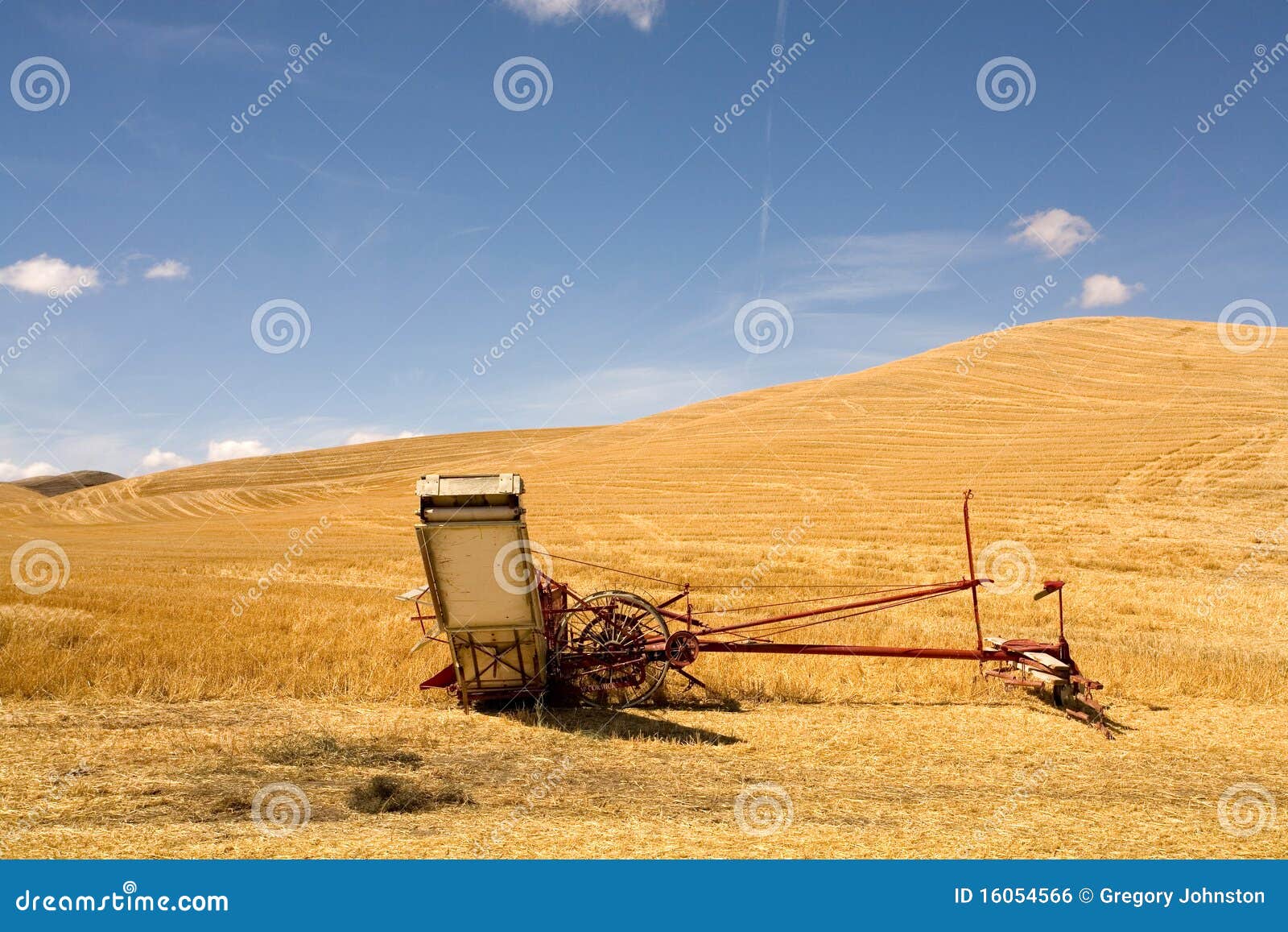 Swather Machine in a Field. Stock Photo - Image of equipment, harvest ...