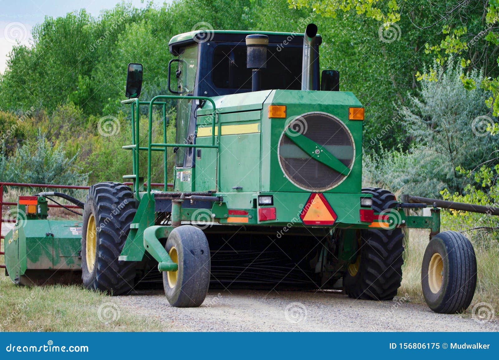 Windrower Ready for Harvest Stock Image - Image of farm, windrower ...