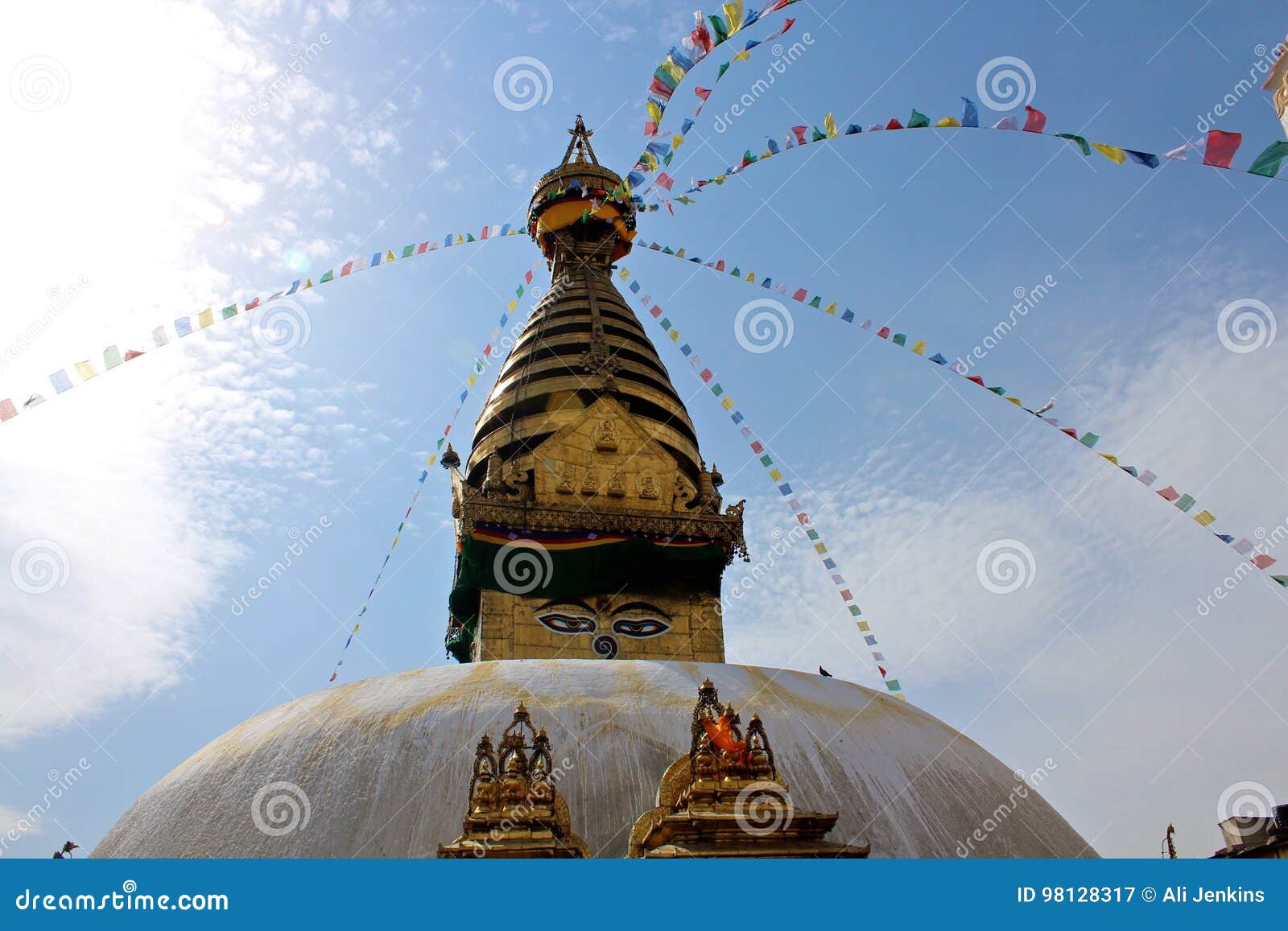 Swayambhu Stupa stock image. Image of tourism, asia, tradition - 98128317