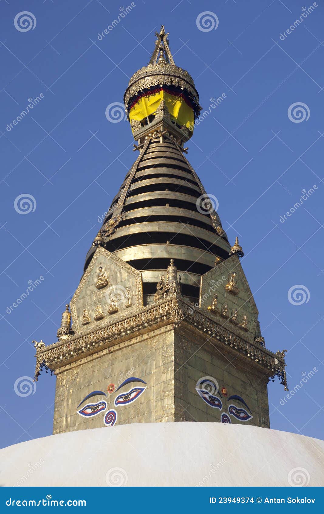 Swayambhunath Stupa. photo stock. Image du tibétain, culture - 23949374