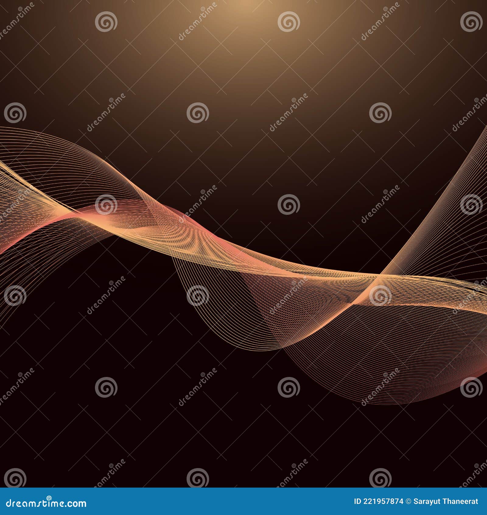 Swaying Wavy Lines Abstract Wave Background Brown Abstract Shiny Golden ...