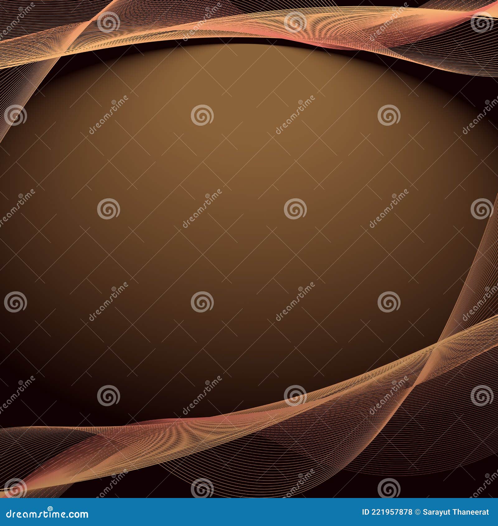 Swaying Wavy Lines Abstract Wave Background Brown Abstract Shiny Golden ...