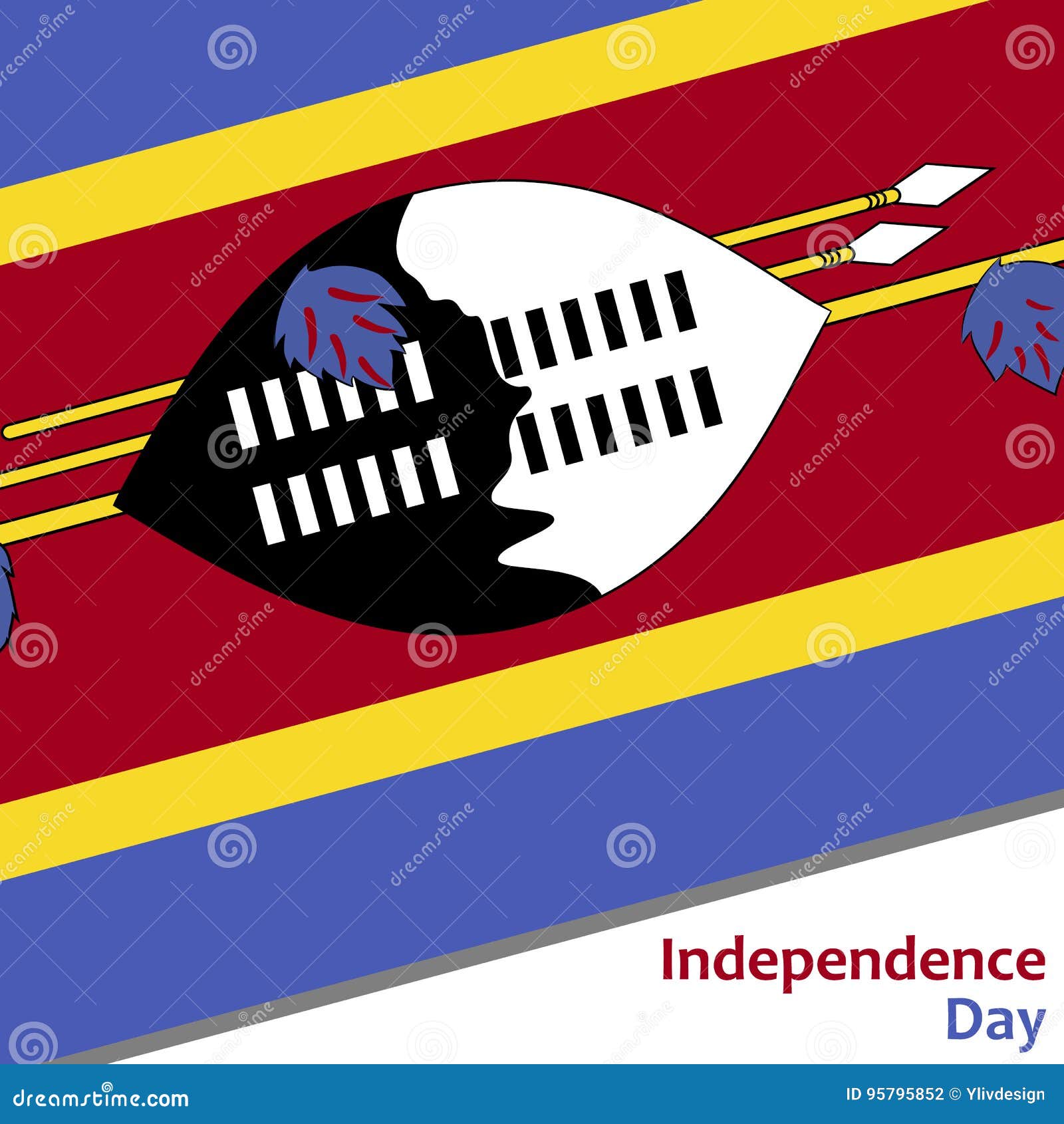 Swaziland independence day stock vector. Illustration of lobamba - 95795852