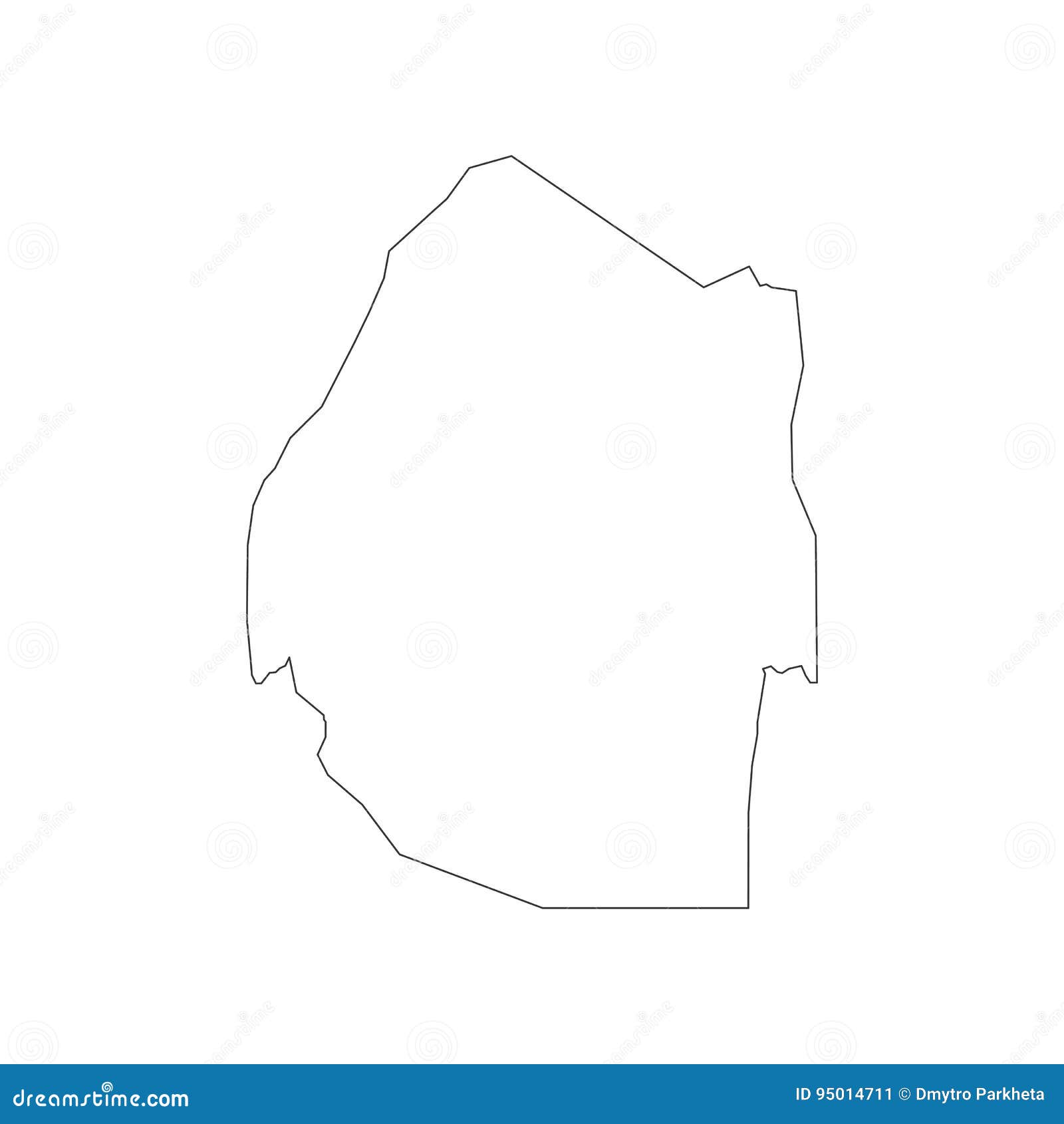 Swaziland Map Outline
