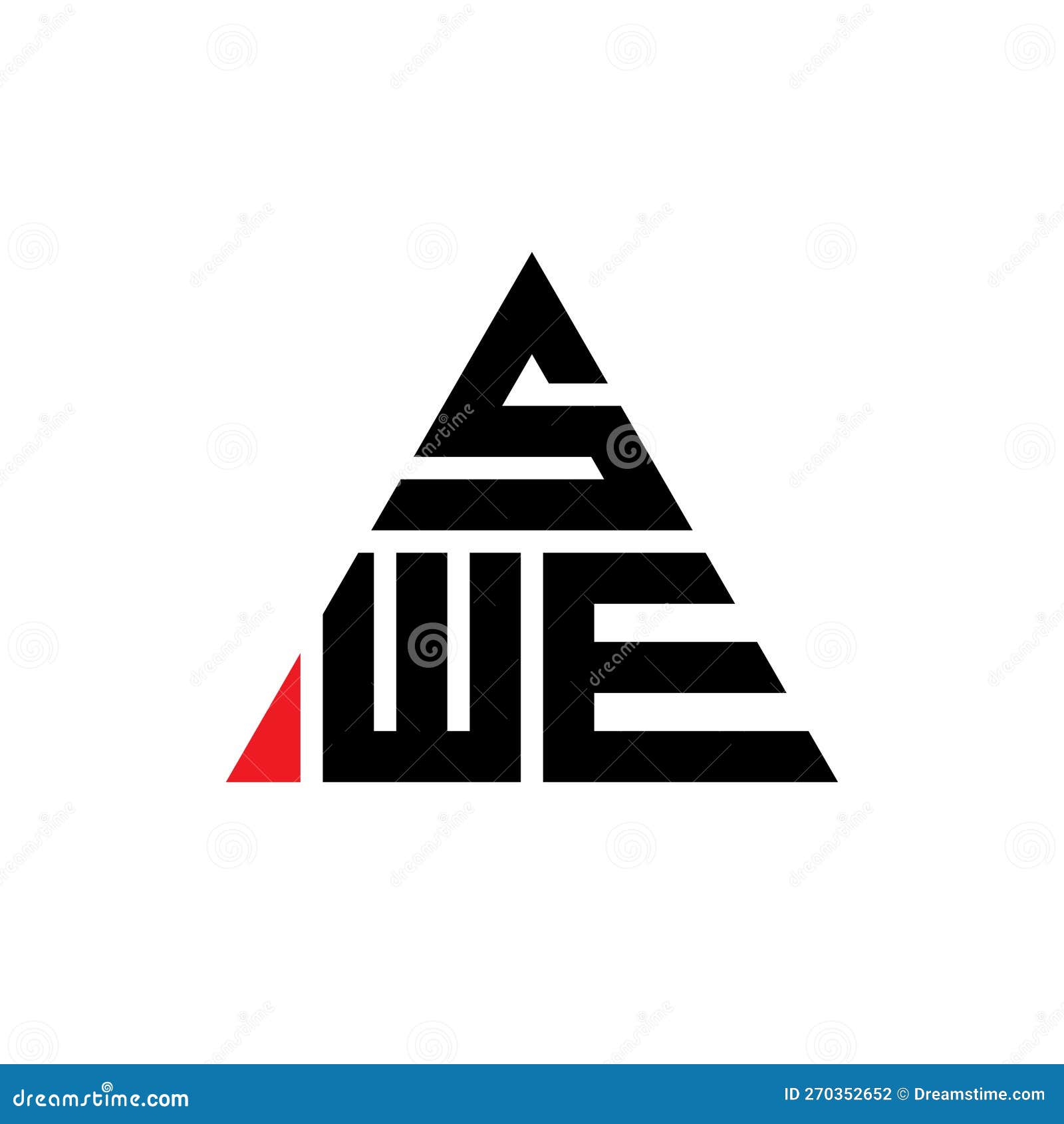 SWE Triangle Letter Logo Design with Triangle Shape. SWE Triangle Logo ...