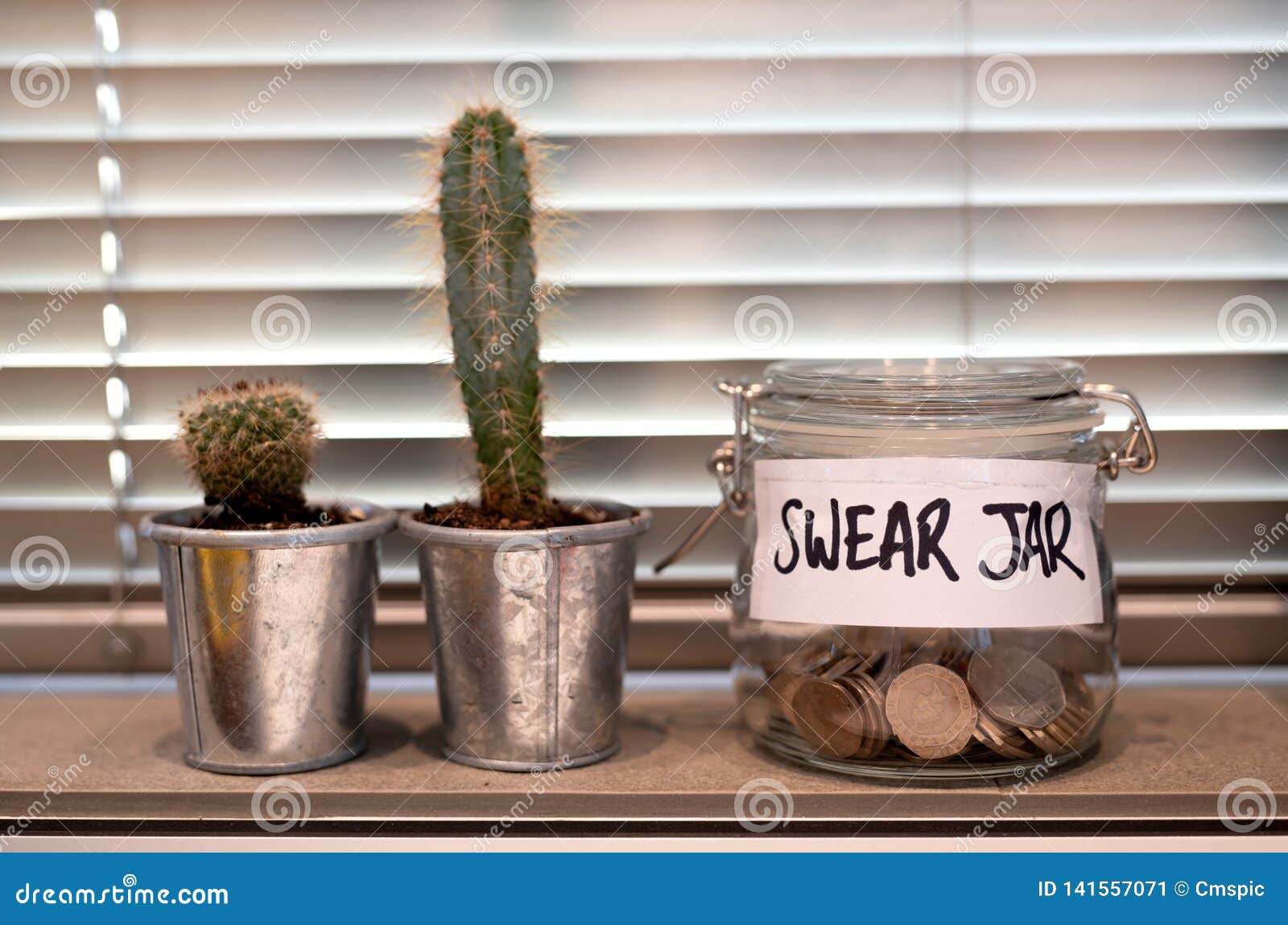 Swear Jar on a Kitchen Window Ledge Stock Image - Image of investment ...