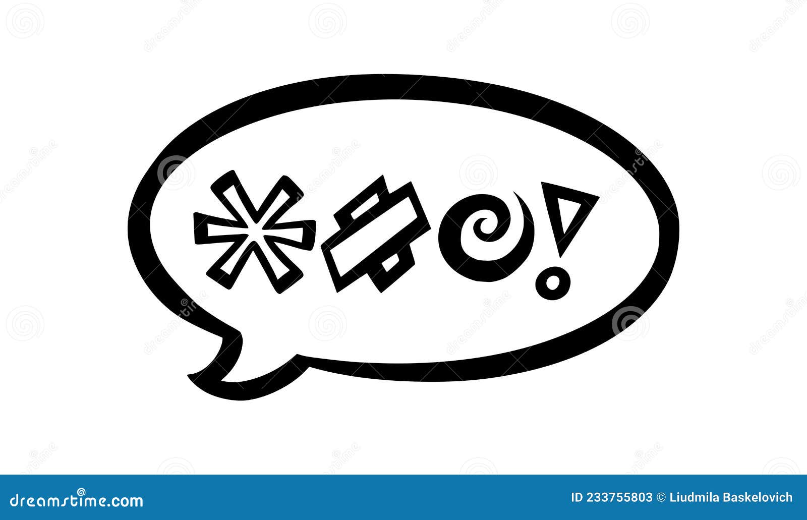 Swearing Speech Bubble Censored With Symbols. Hand Drawn Swear Words In ... Swearing Speech Bubble Censored With Symbols. Hand Drawn Swear Words In ...