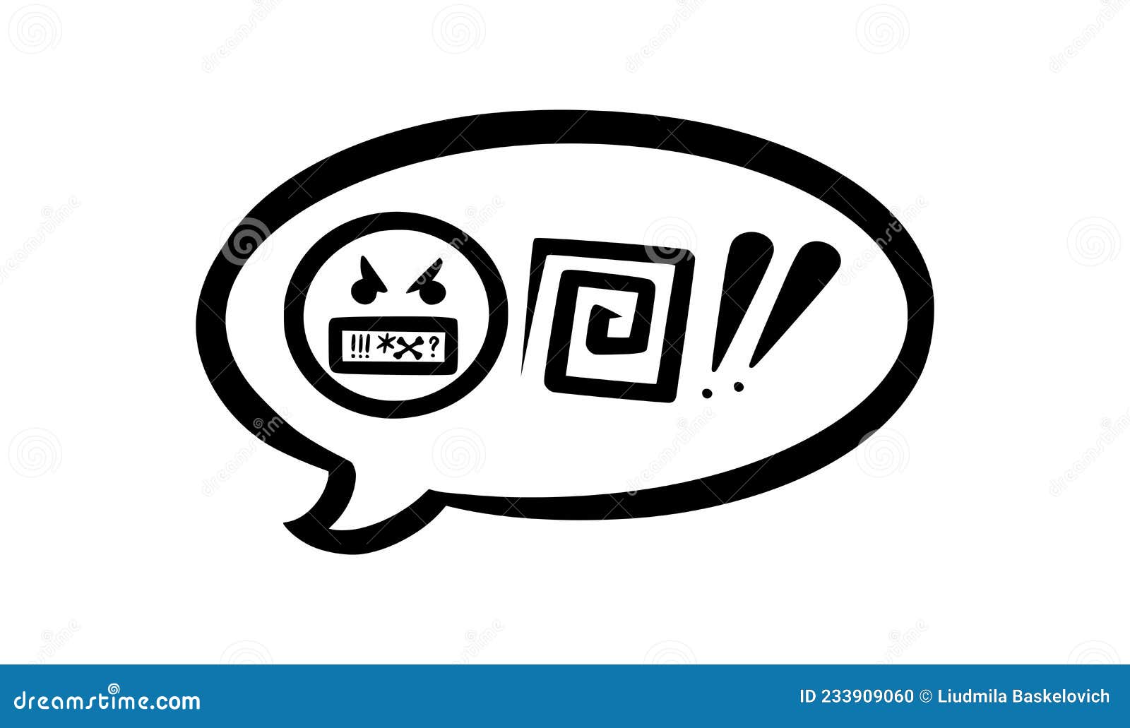 Swearing Speech Bubble Censored With Symbols. Hand Drawn Swear Word In ... Swearing Speech Bubble Censored With Symbols. Hand Drawn Swear Word In ...