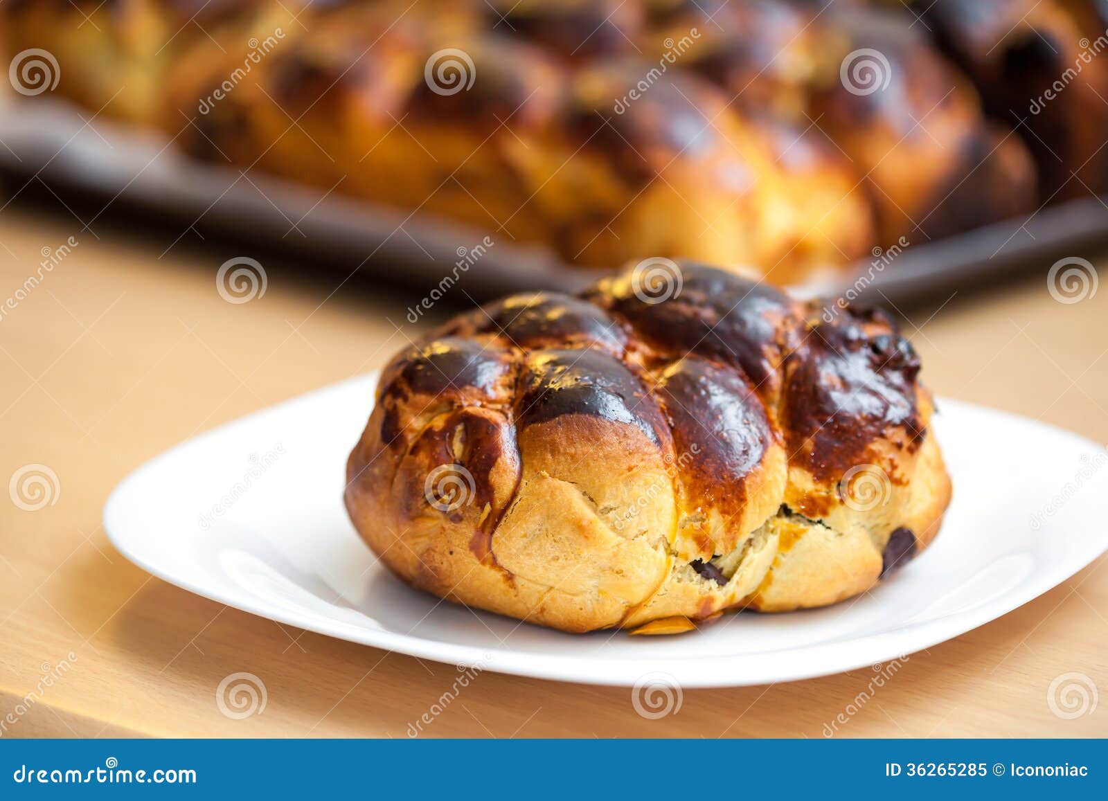 Sweat bread stock image. Image of closeup, baking, raisin - 36265285