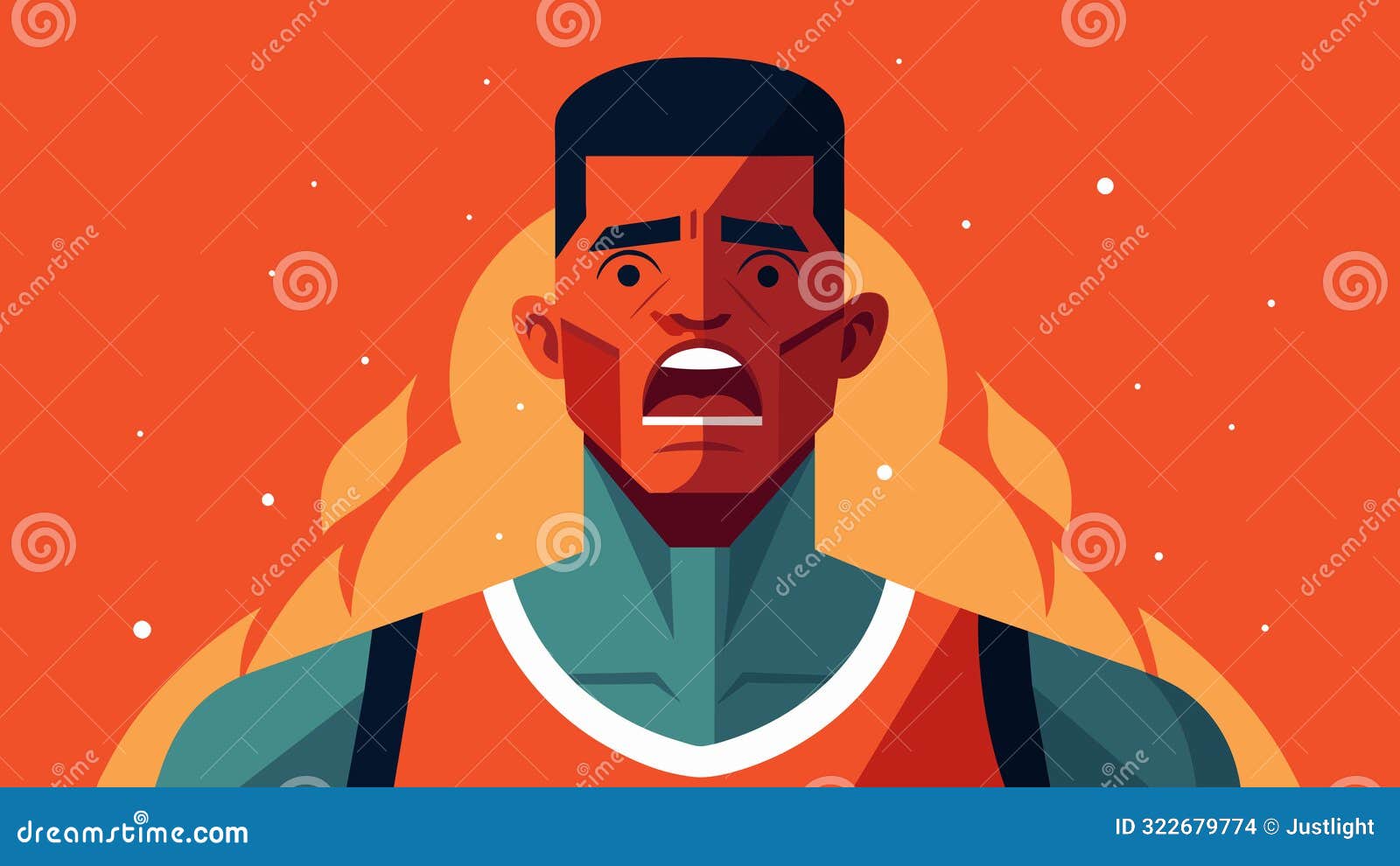 With Sweat Dripping Down His Face A Man Smiles Triumphantly As He ...