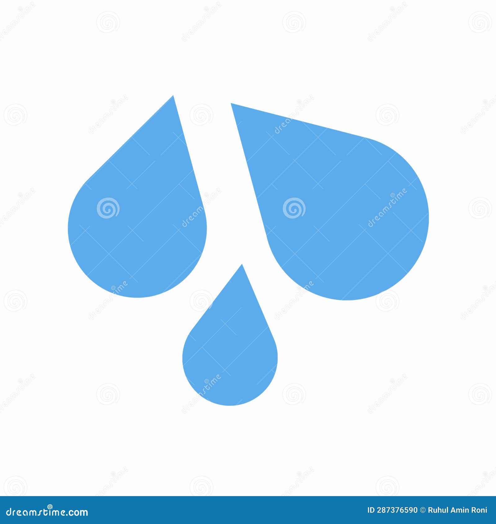Sweat Droplets Vector Flat Icon Stock Vector - Illustration of drop ...