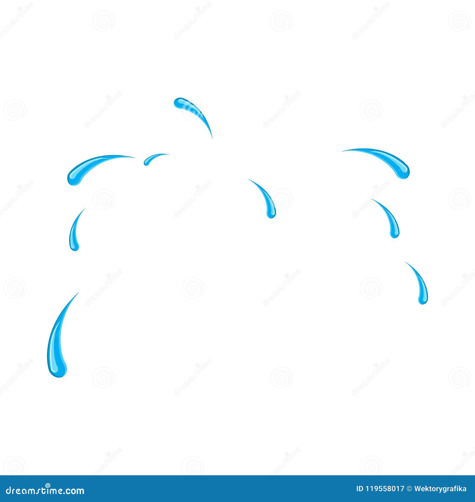 Sweat Drops for Comic Book Character Vector Design Isolated on W Stock ...