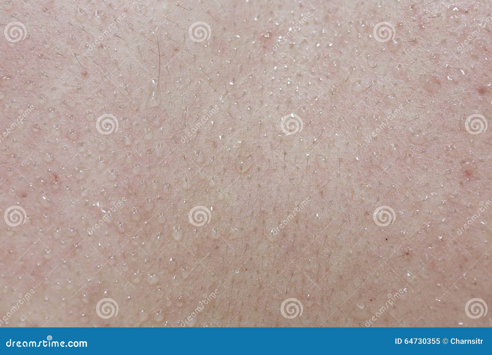 Sweat drops on human skin stock image. Image of macro - 64730355