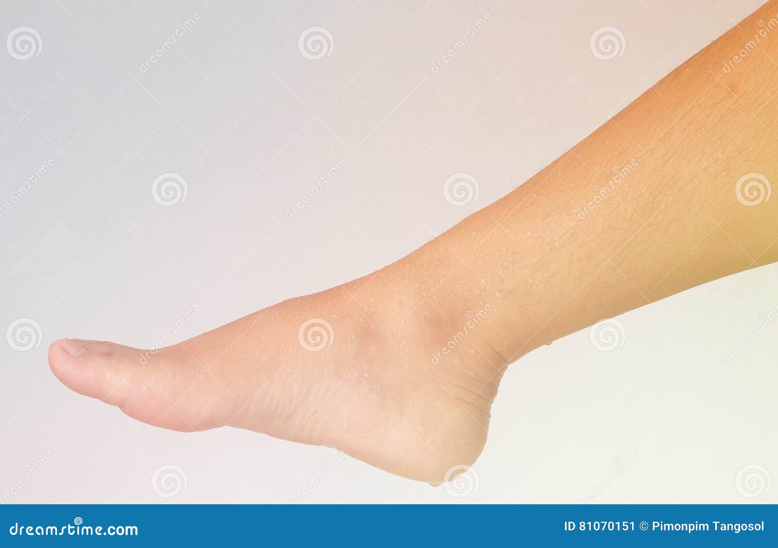 Sweat on foot and legs stock image. Image of background - 81070151