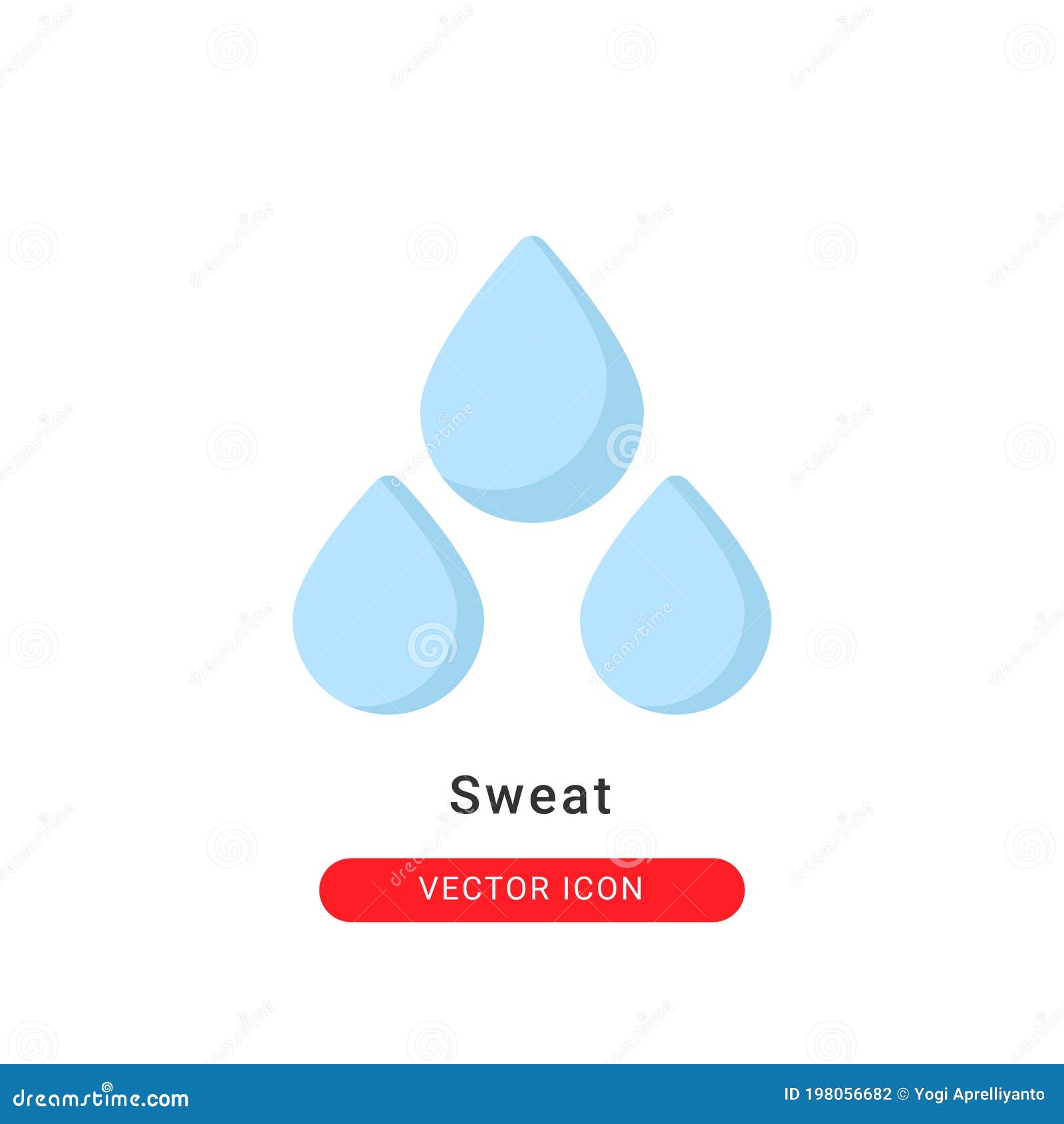Sweat Icon in Flat Style. for Your Website Design and Logo Stock Vector ...